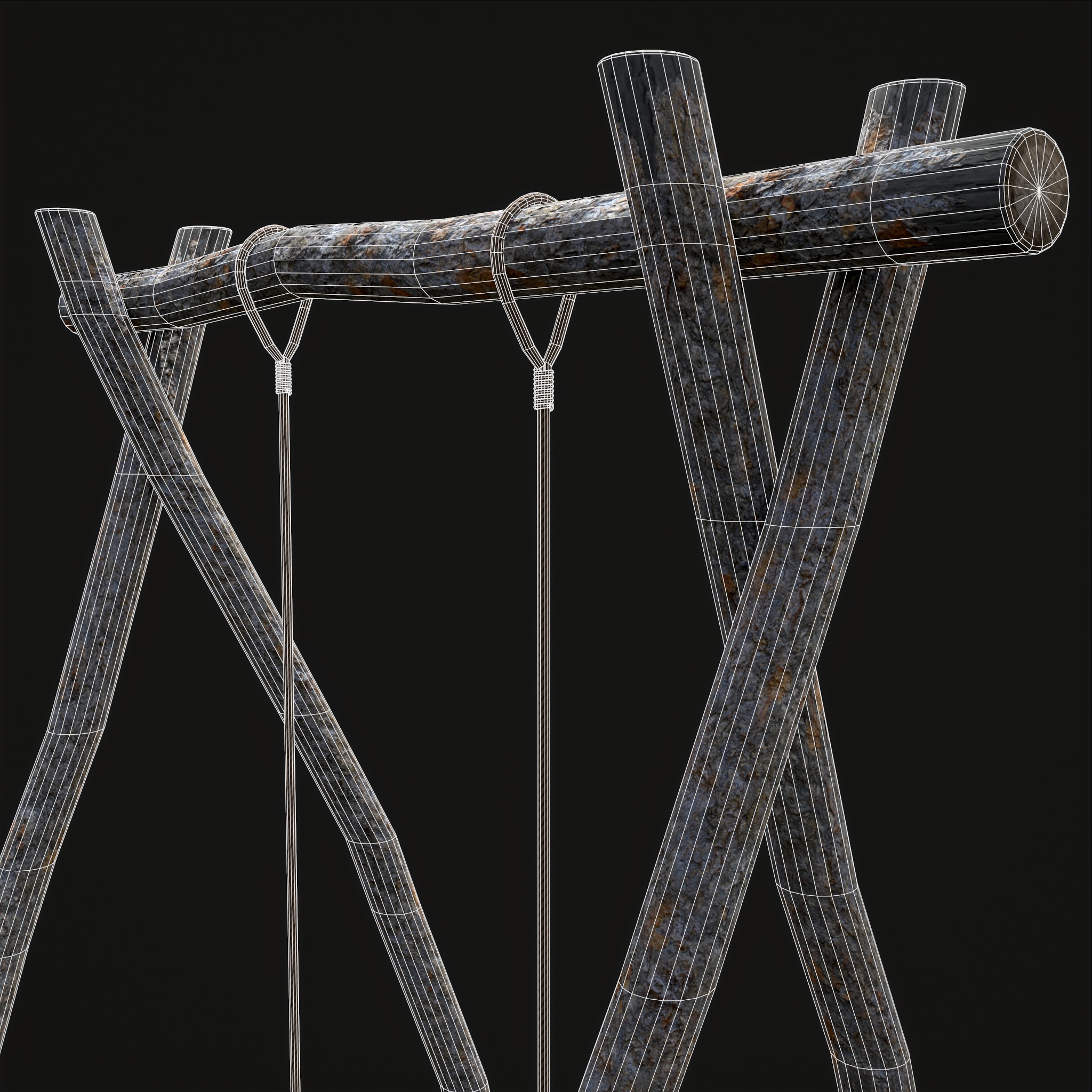 Rustic Log Rope Swing - 3D Model by Get Dead Entertainment