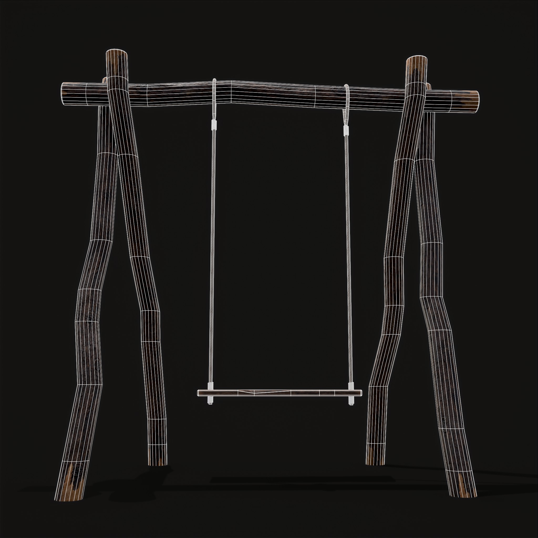 Rustic Log Rope Swing - 3D Model by Get Dead Entertainment