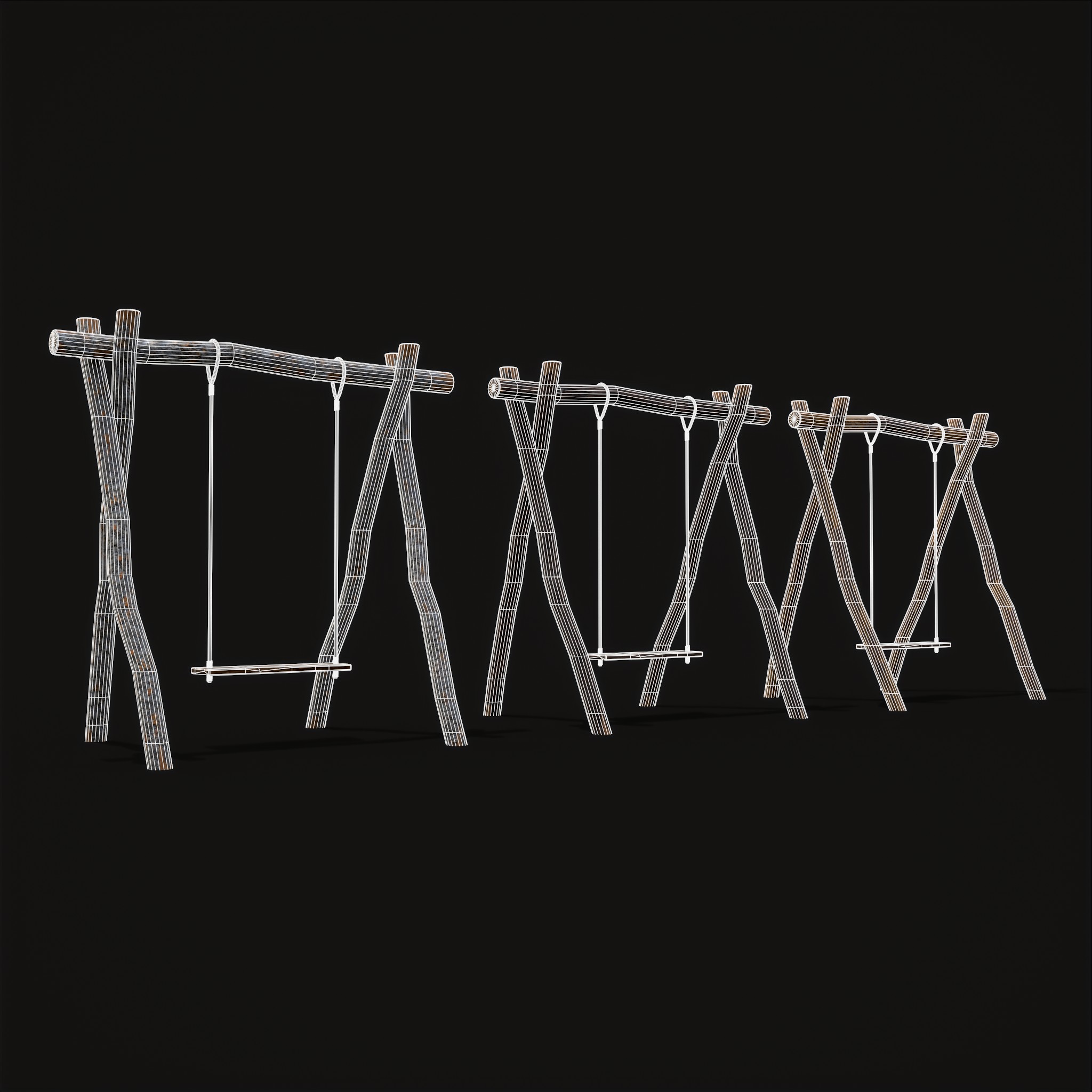 Rustic Log Rope Swing - 3D Model by Get Dead Entertainment