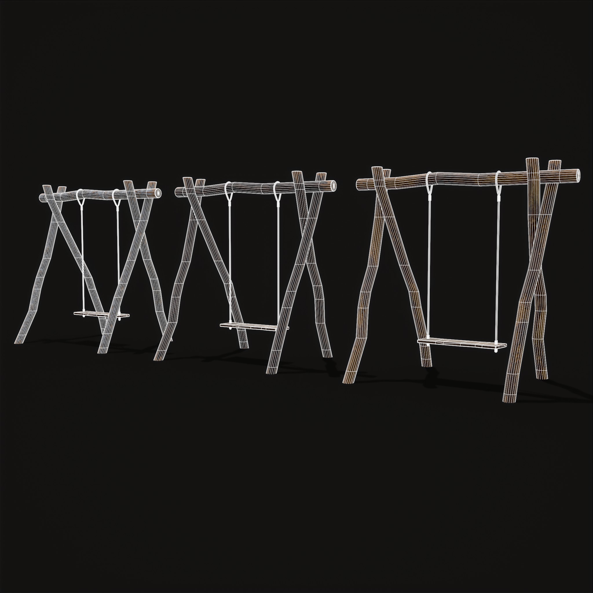 Rustic Log Rope Swing - 3D Model by Get Dead Entertainment