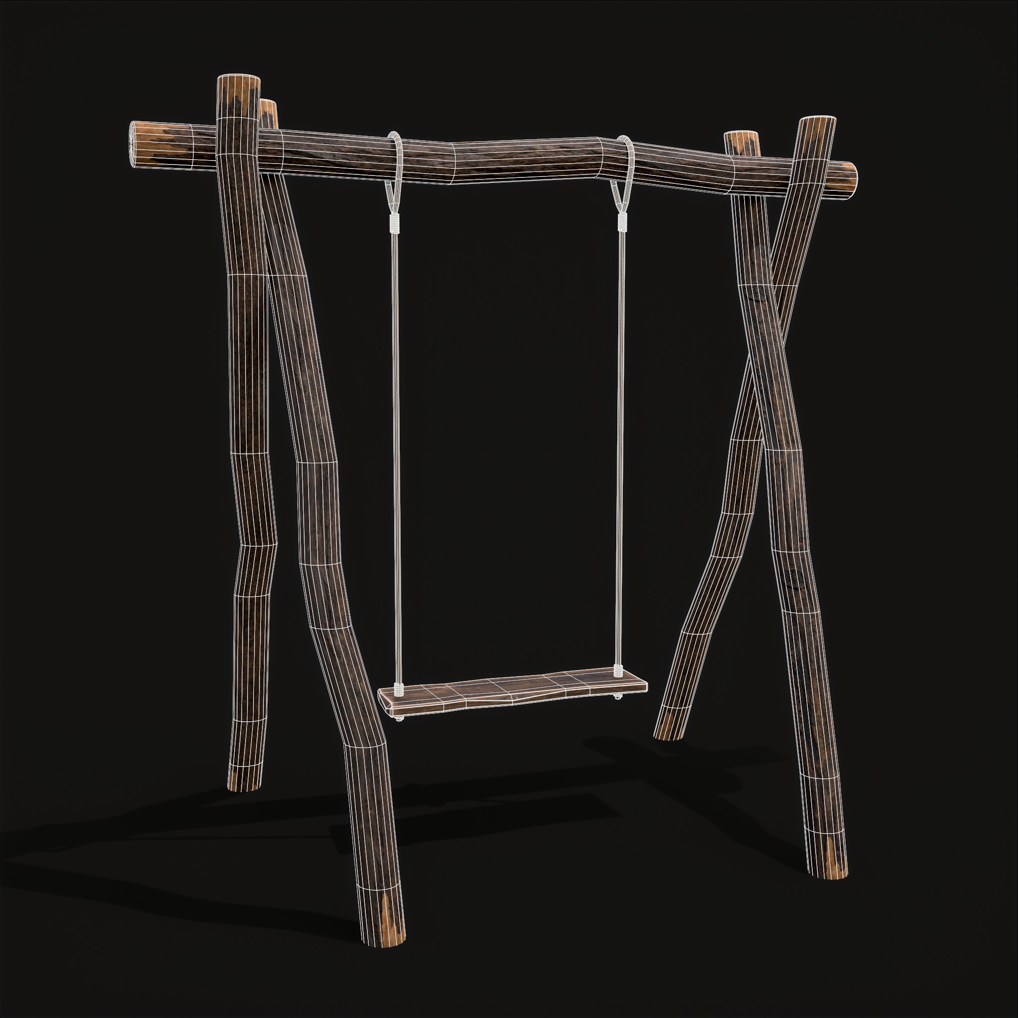 Rustic Log Rope Swing - 3D Model by Get Dead Entertainment