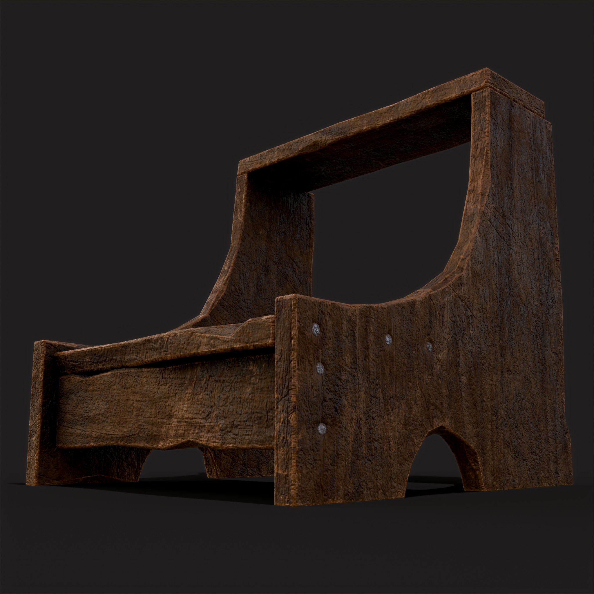 Rustic Medieval 2 Step Ladder - 3D Model by Get Dead Entertainment