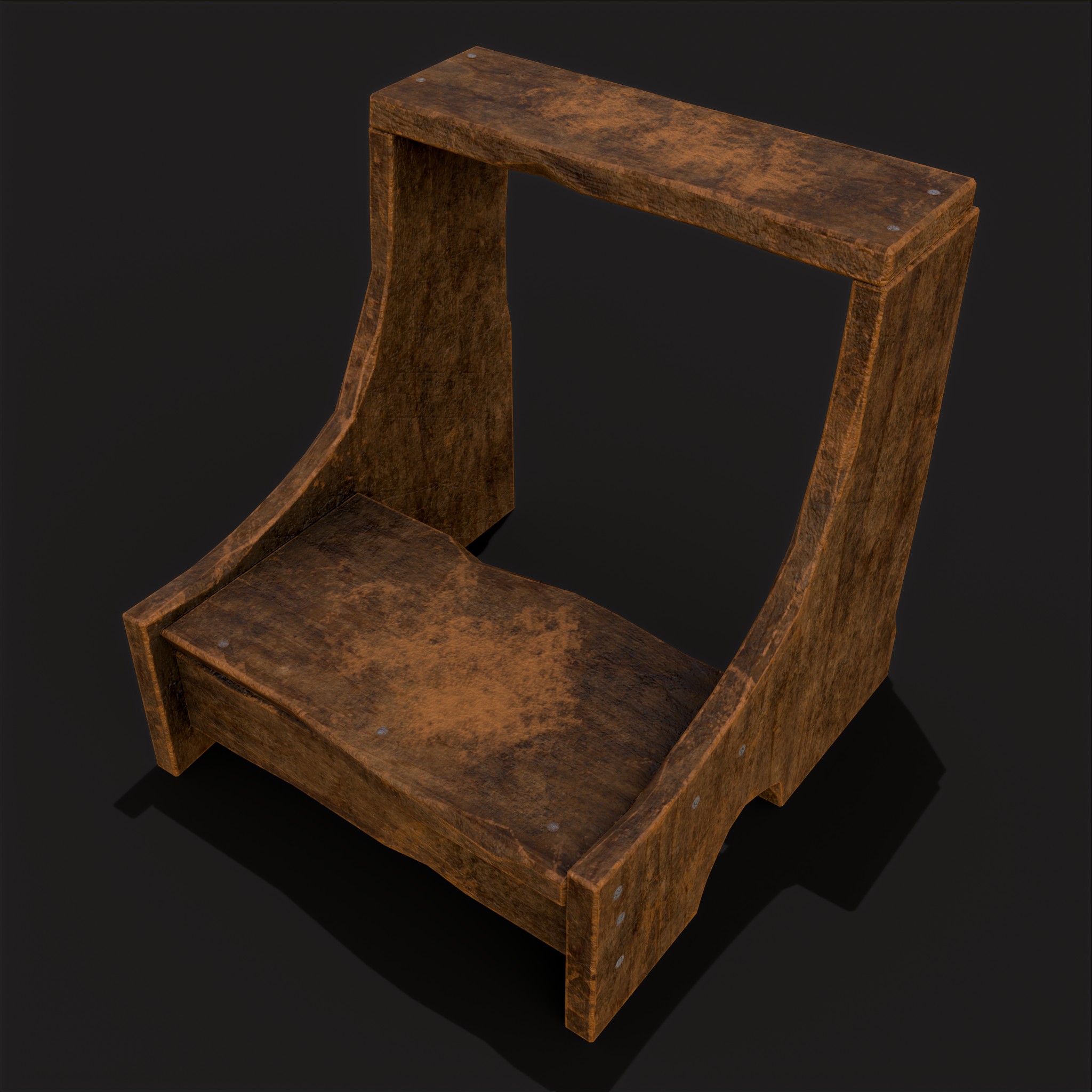 Rustic Medieval 2 Step Ladder - 3D Model by Get Dead Entertainment