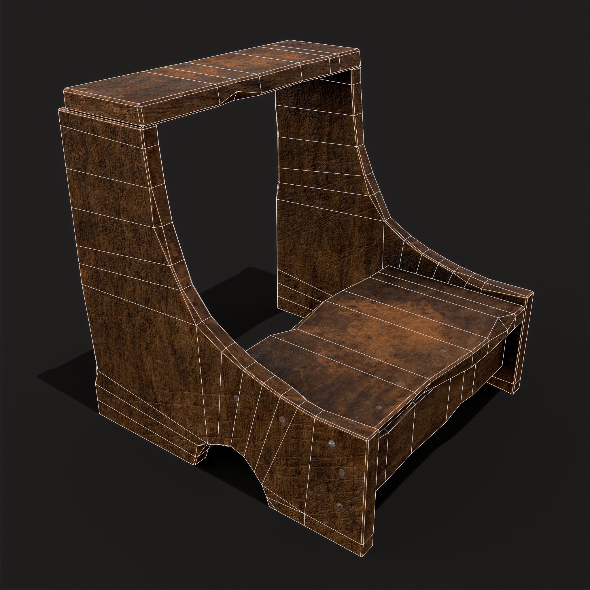 Rustic Medieval 2 Step Ladder - 3D Model by Get Dead Entertainment
