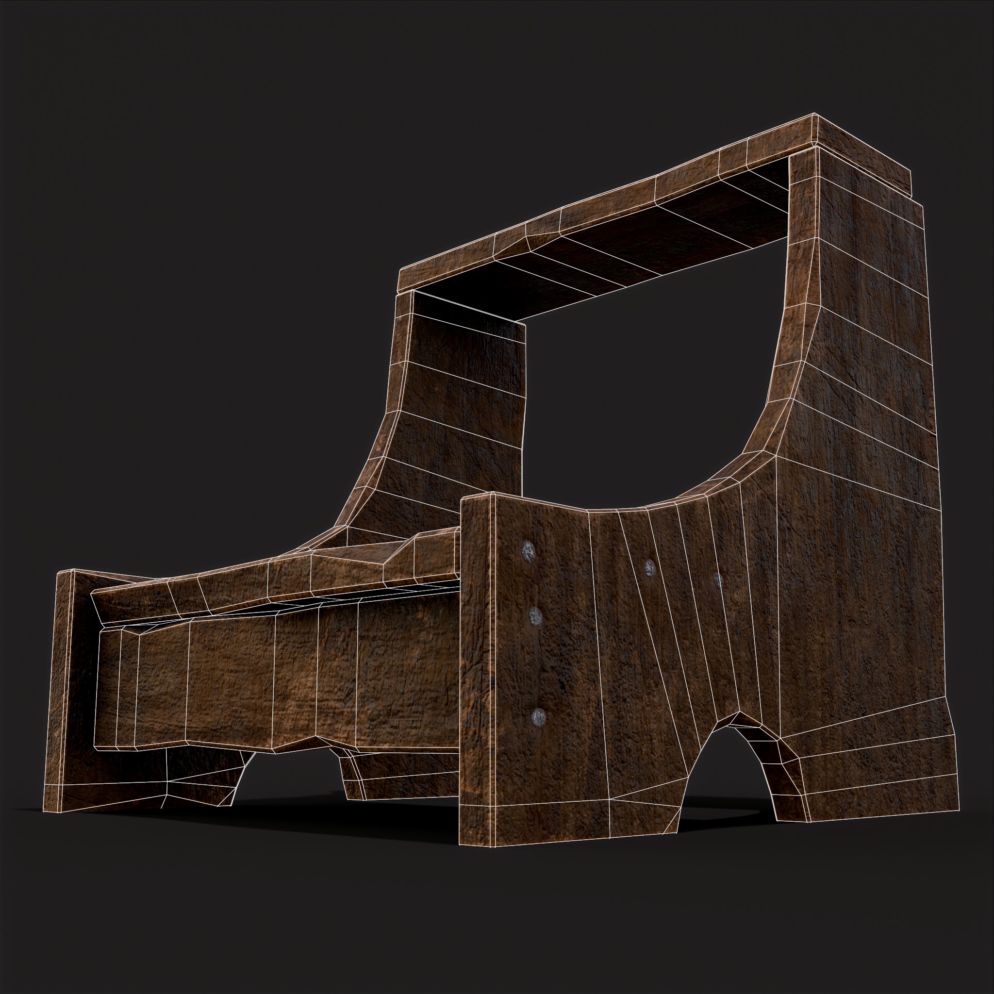 Rustic Medieval 2 Step Ladder - 3D Model by Get Dead Entertainment