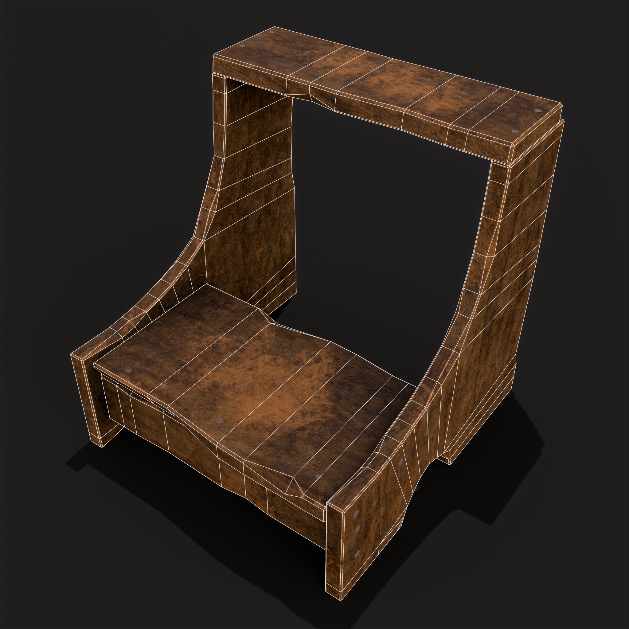 Rustic Medieval 2 Step Ladder - 3D Model by Get Dead Entertainment