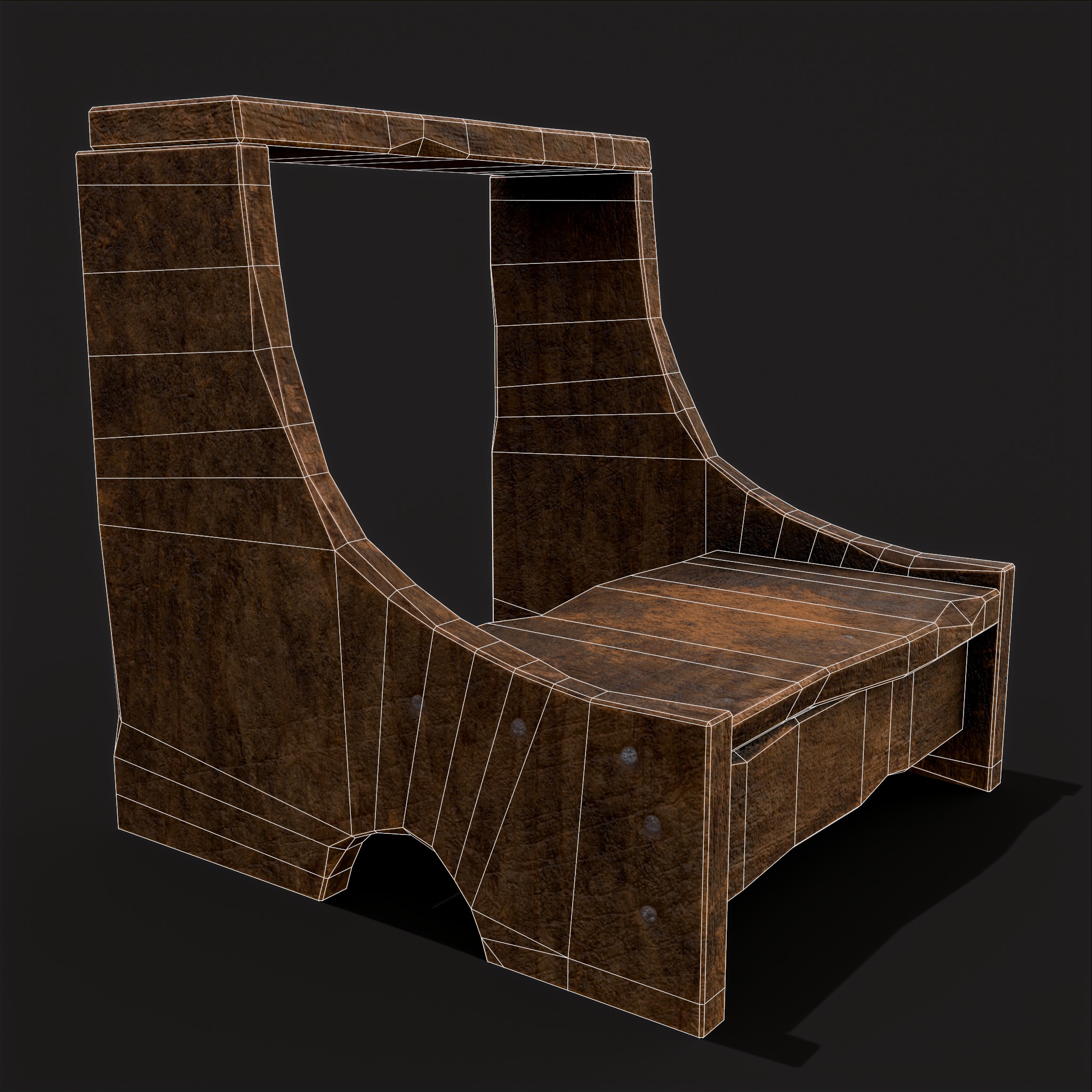 Rustic Medieval 2 Step Ladder - 3D Model by Get Dead Entertainment