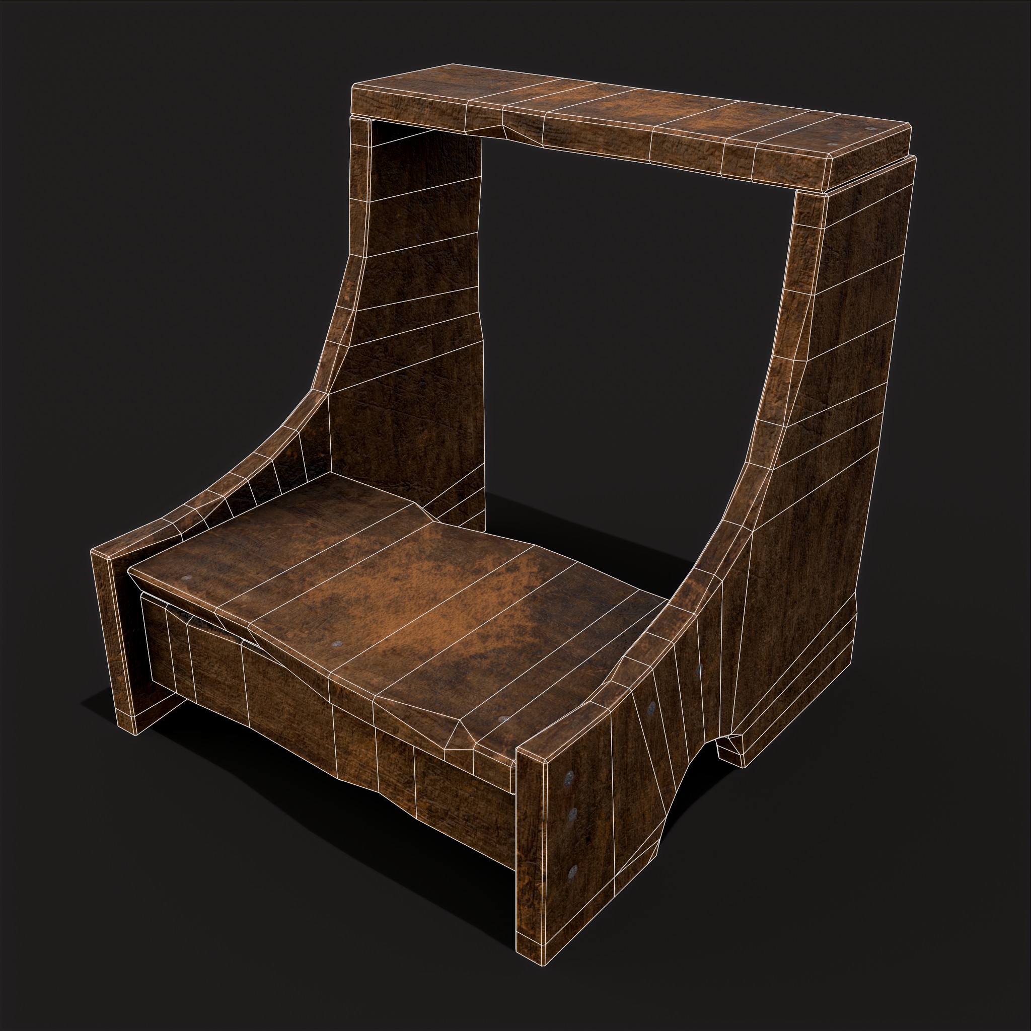 Rustic Medieval 2 Step Ladder - 3D Model by Get Dead Entertainment
