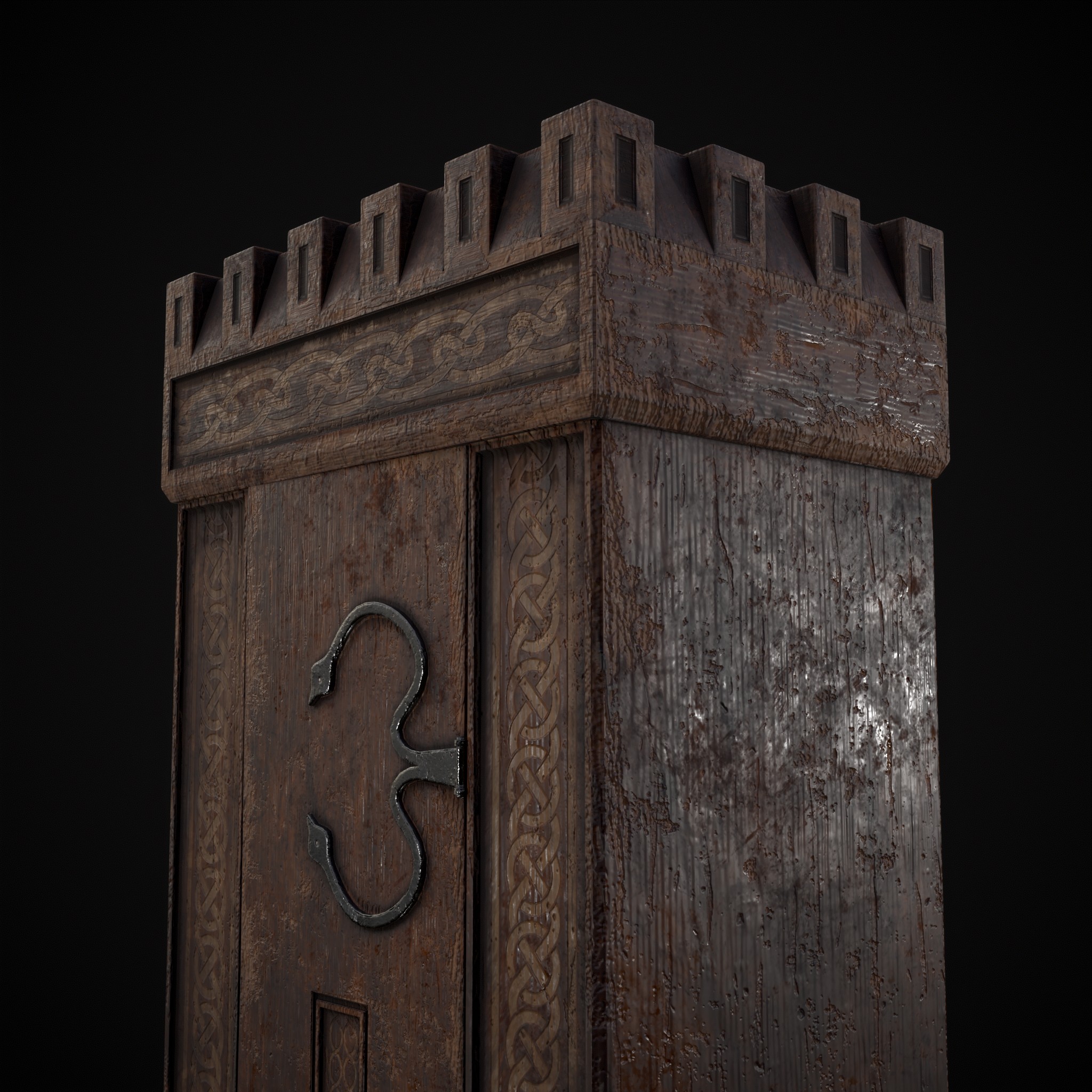 Rustic Medieval Cloak Wardrobe - 3D Model by Get Dead Entertainment