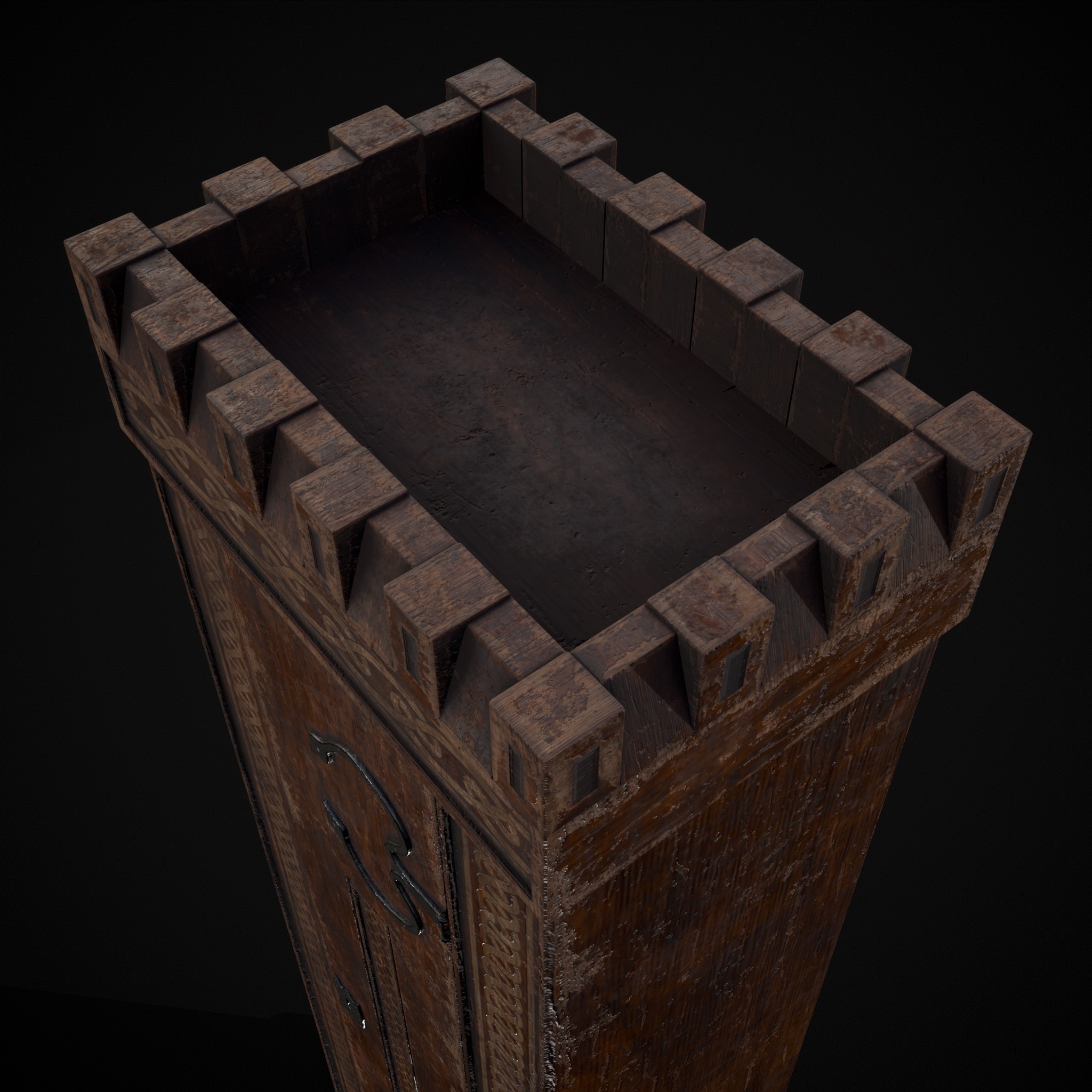 Rustic Medieval Cloak Wardrobe - 3D Model by Get Dead Entertainment