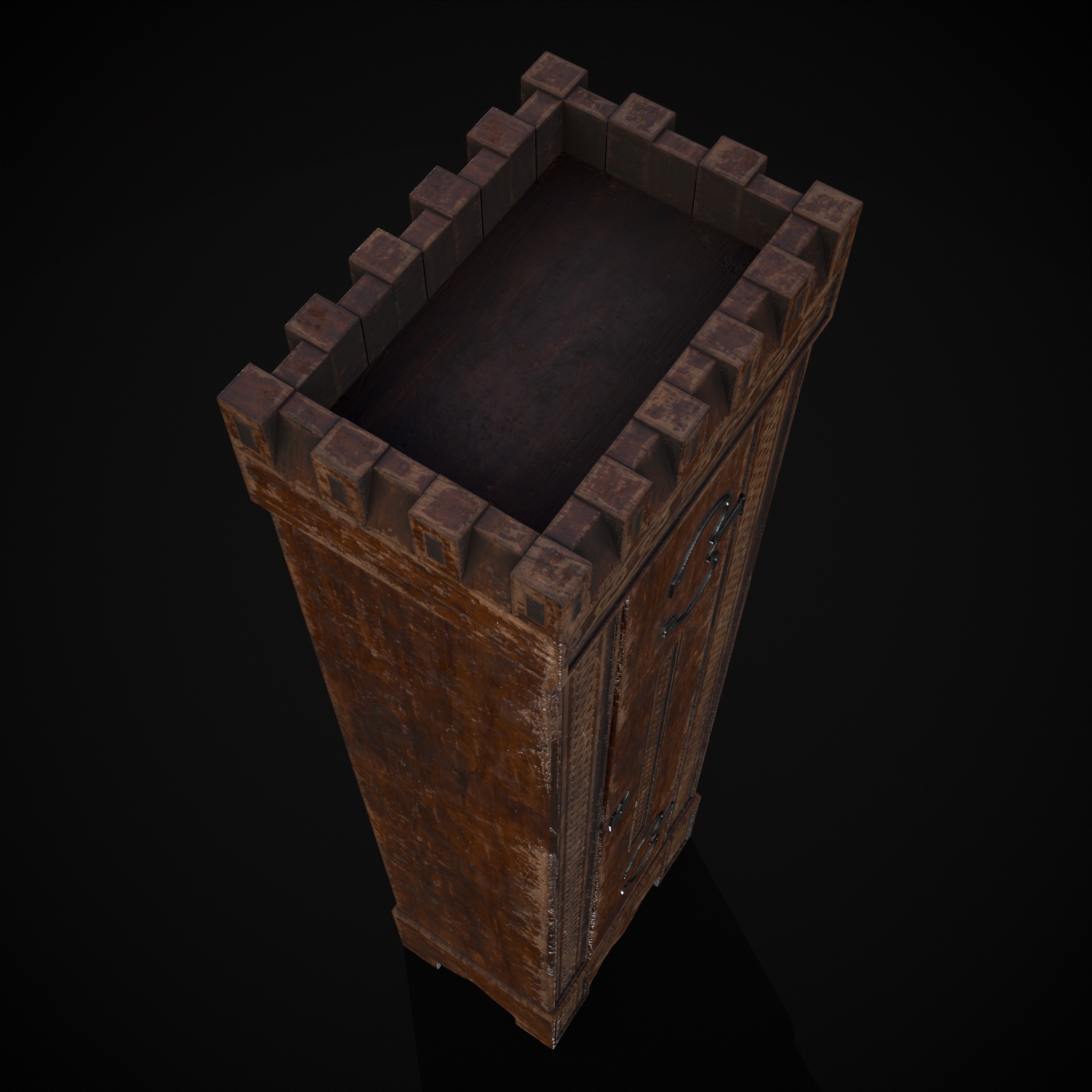 Rustic Medieval Cloak Wardrobe - 3D Model by Get Dead Entertainment