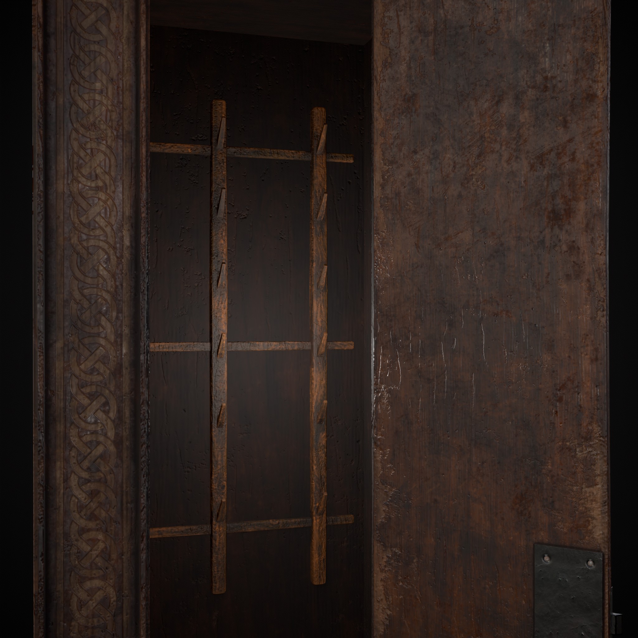 Rustic Medieval Cloak Wardrobe - 3D Model by Get Dead Entertainment