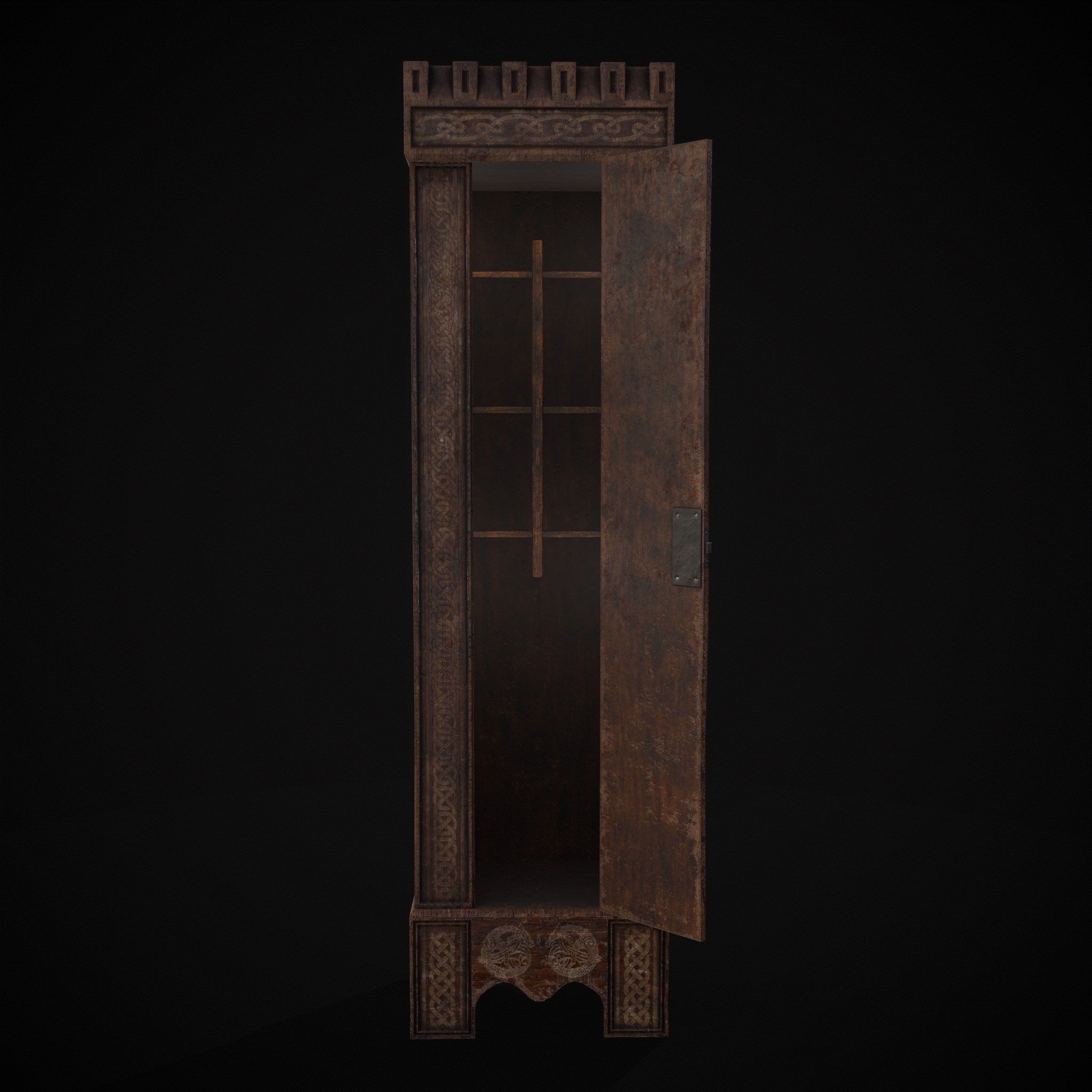 Rustic Medieval Cloak Wardrobe - 3D Model by Get Dead Entertainment