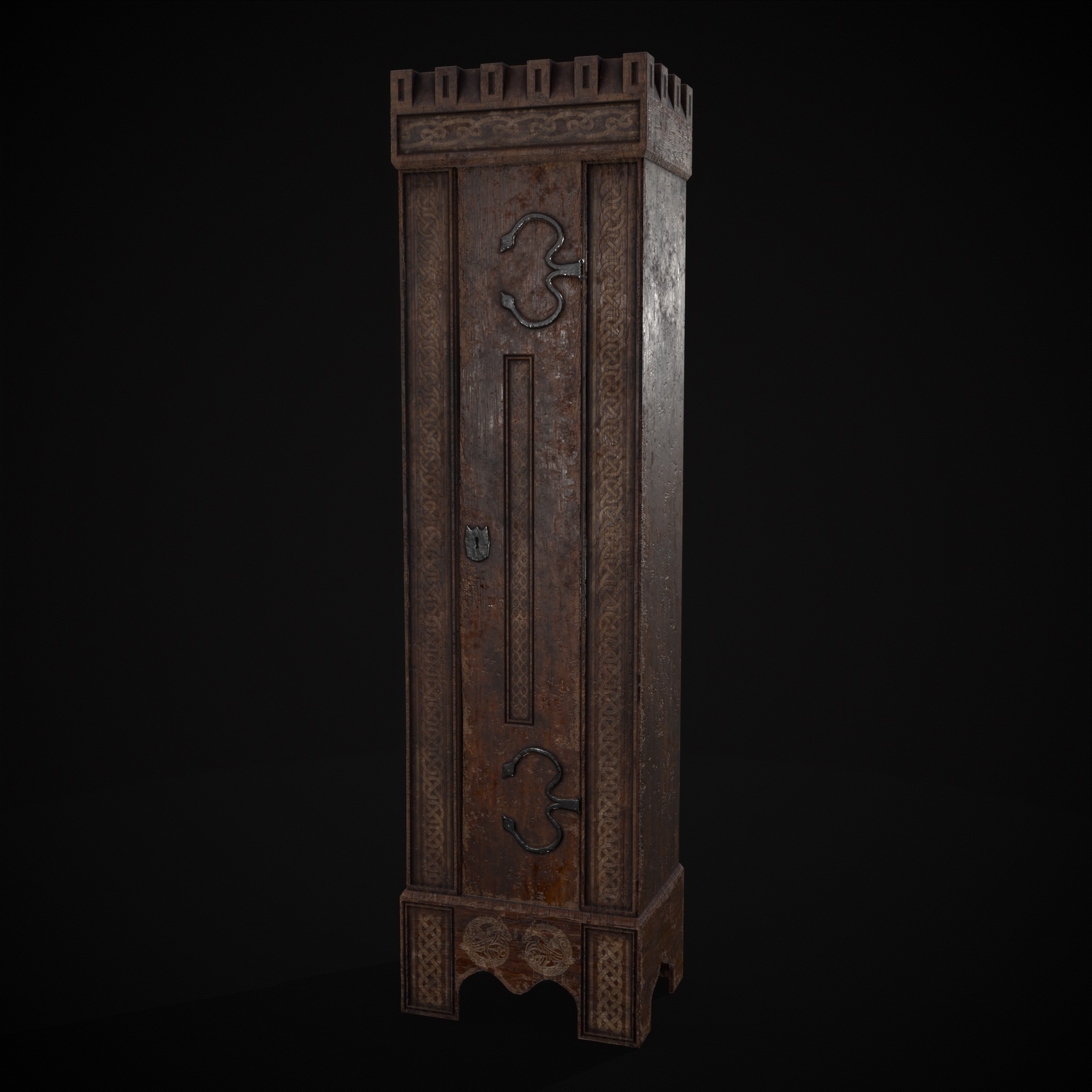 Rustic Medieval Cloak Wardrobe - 3D Model by Get Dead Entertainment