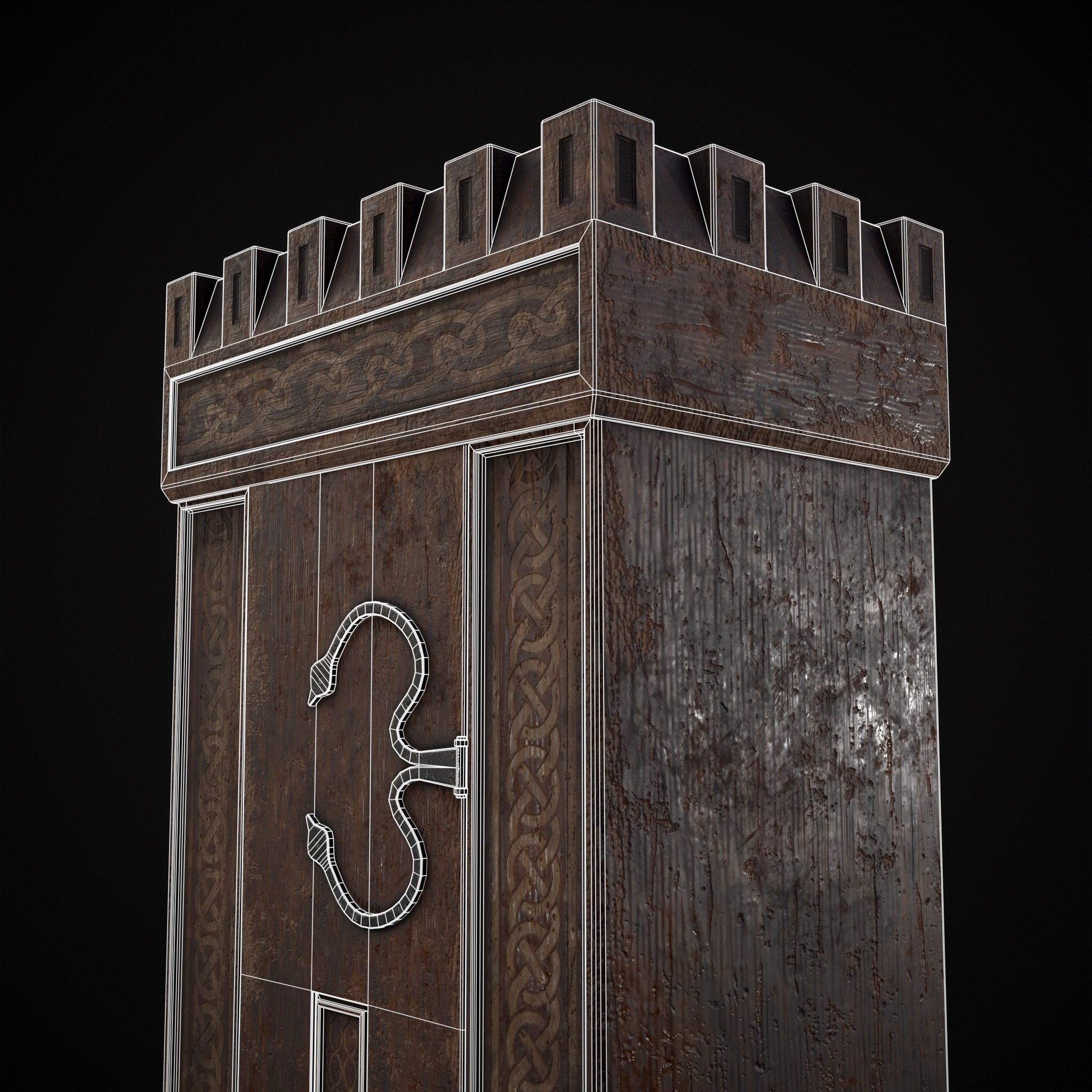 Rustic Medieval Cloak Wardrobe - 3D Model by Get Dead Entertainment