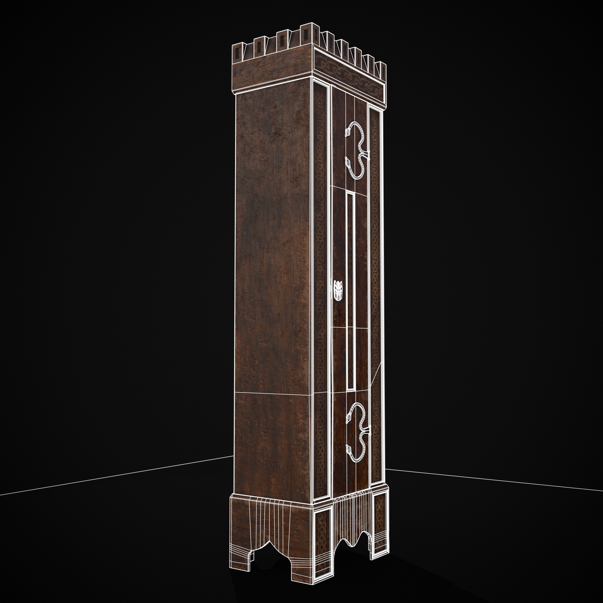 Rustic Medieval Cloak Wardrobe - 3D Model by Get Dead Entertainment