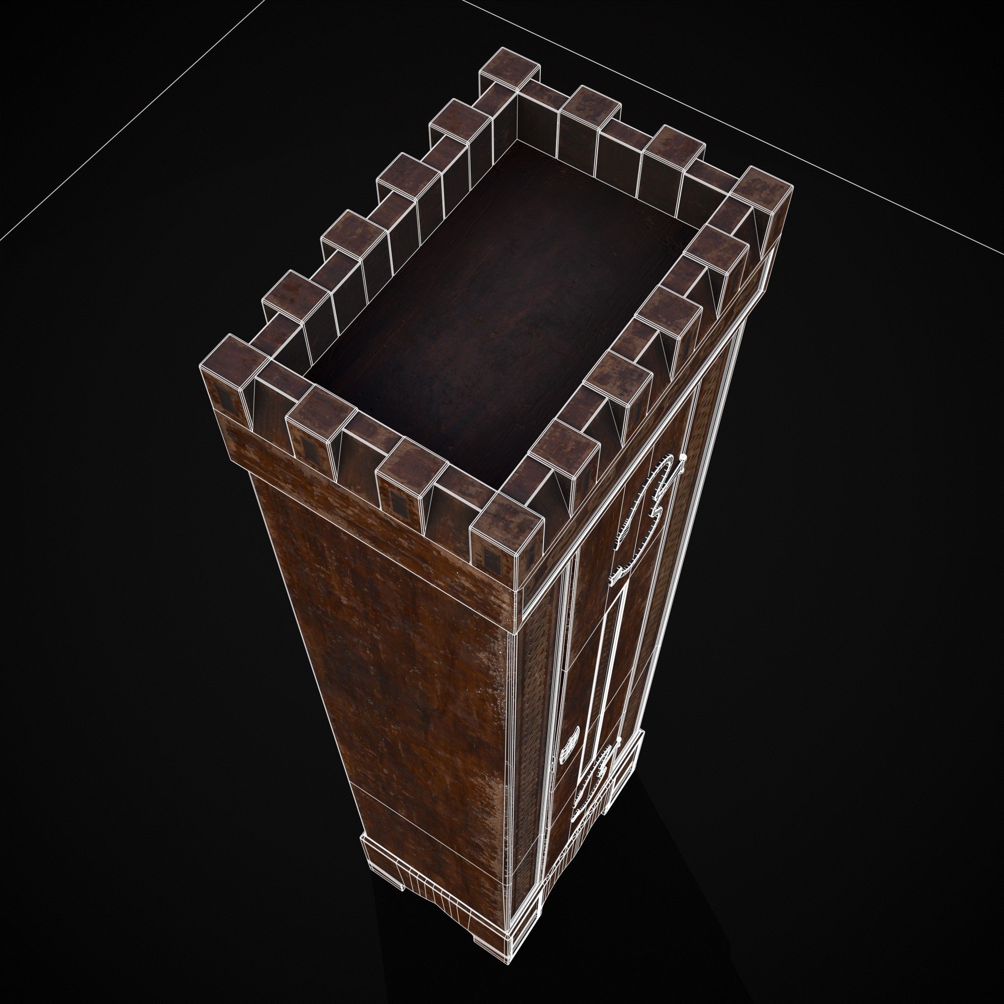 Rustic Medieval Cloak Wardrobe - 3D Model by Get Dead Entertainment