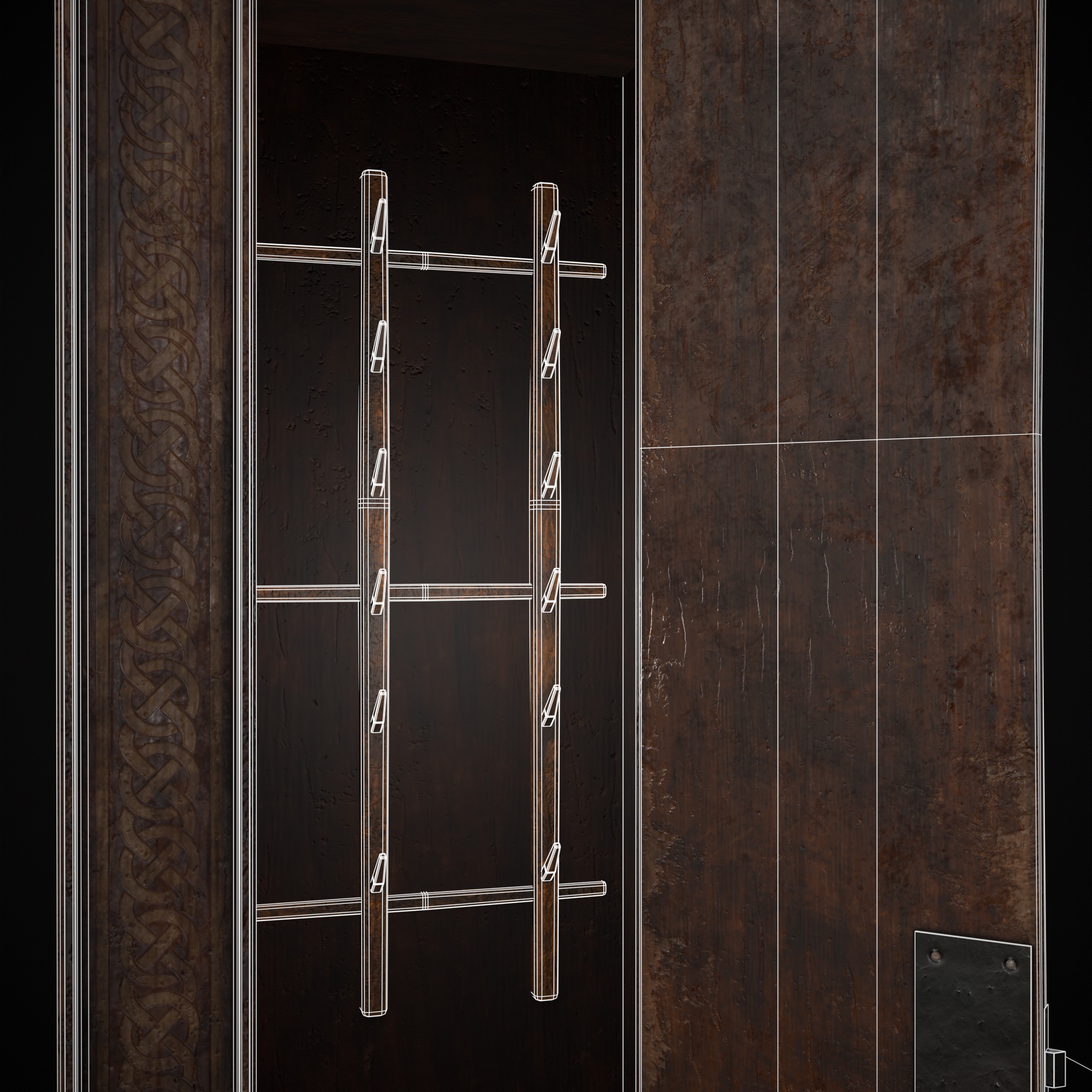 Rustic Medieval Cloak Wardrobe - 3D Model by Get Dead Entertainment