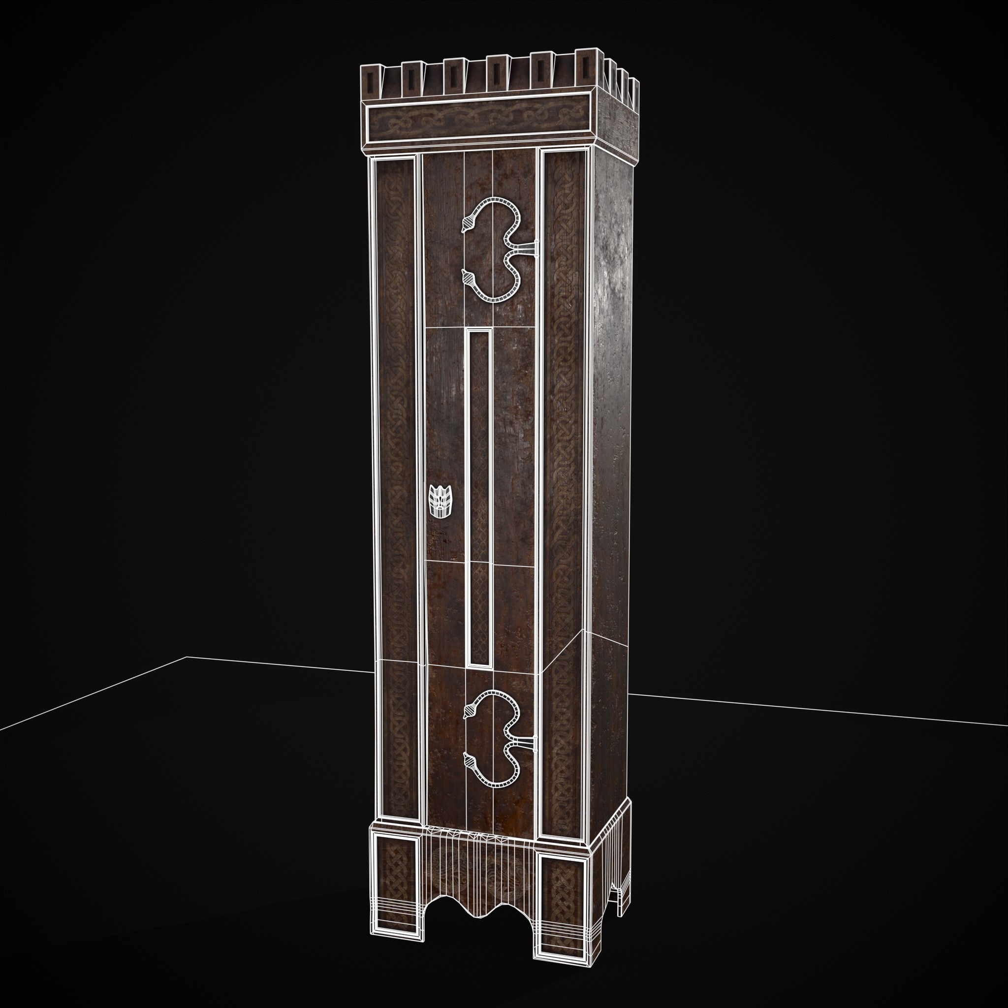 Rustic Medieval Cloak Wardrobe - 3D Model by Get Dead Entertainment