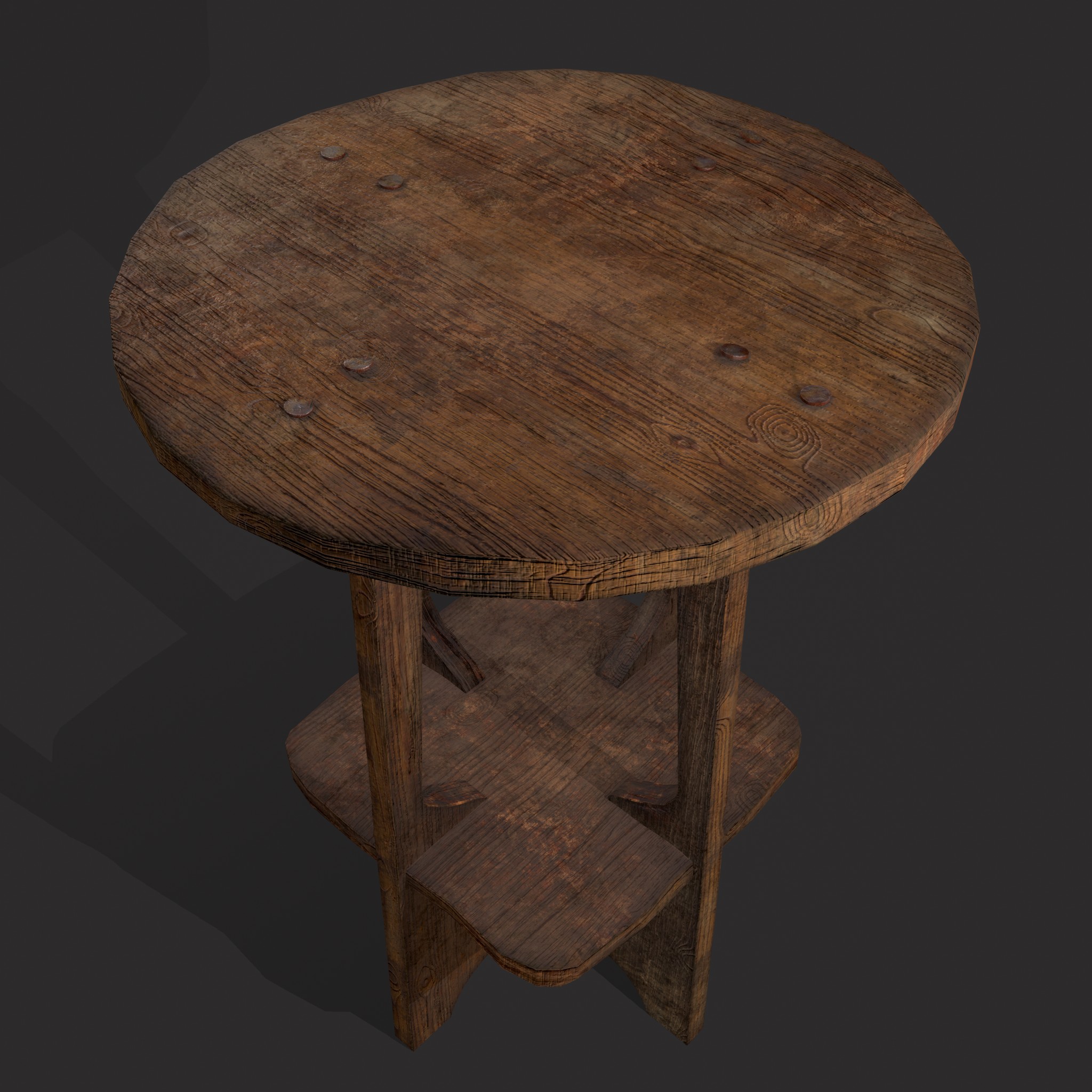 Rustic Medieval End Table - 3D Model by Get Dead Entertainment