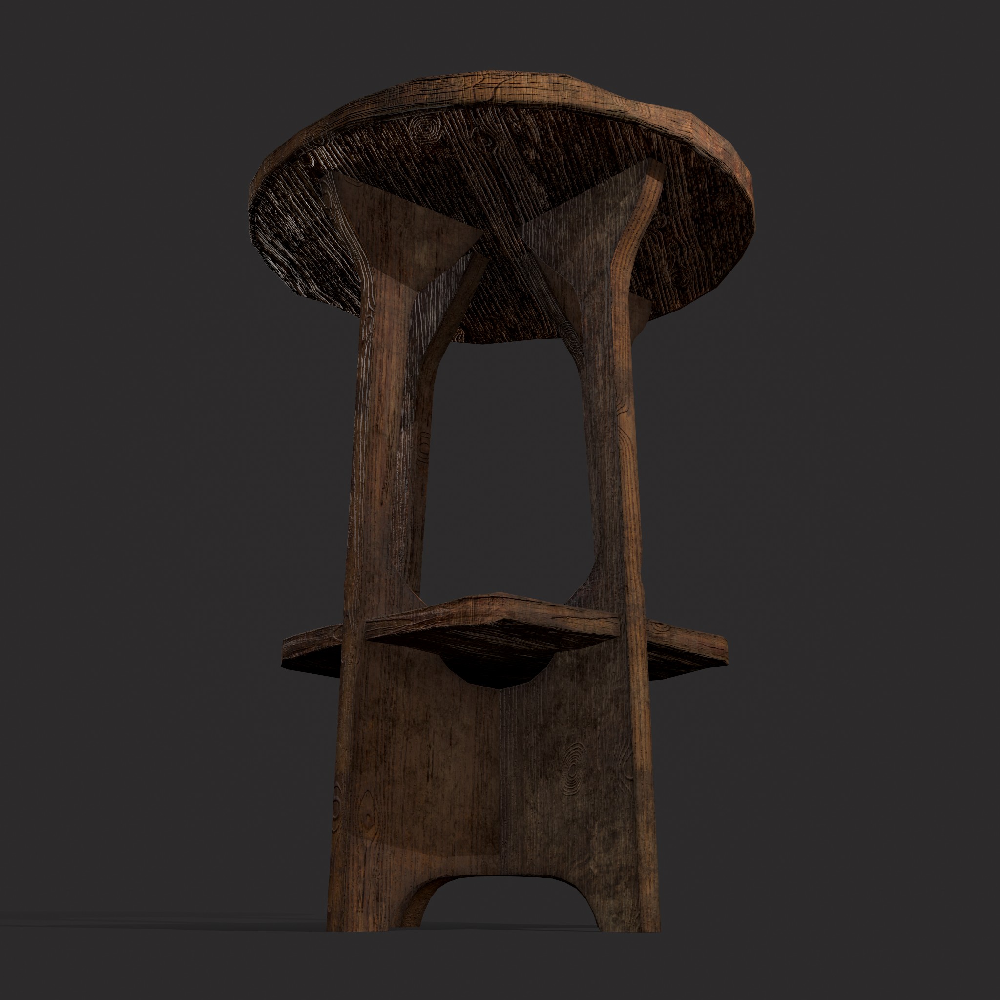Rustic Medieval End Table - 3D Model by Get Dead Entertainment