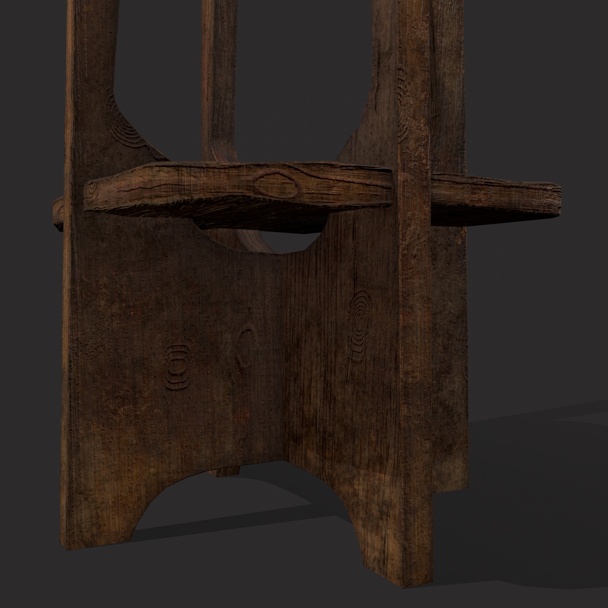 Rustic Medieval End Table - 3D Model by Get Dead Entertainment