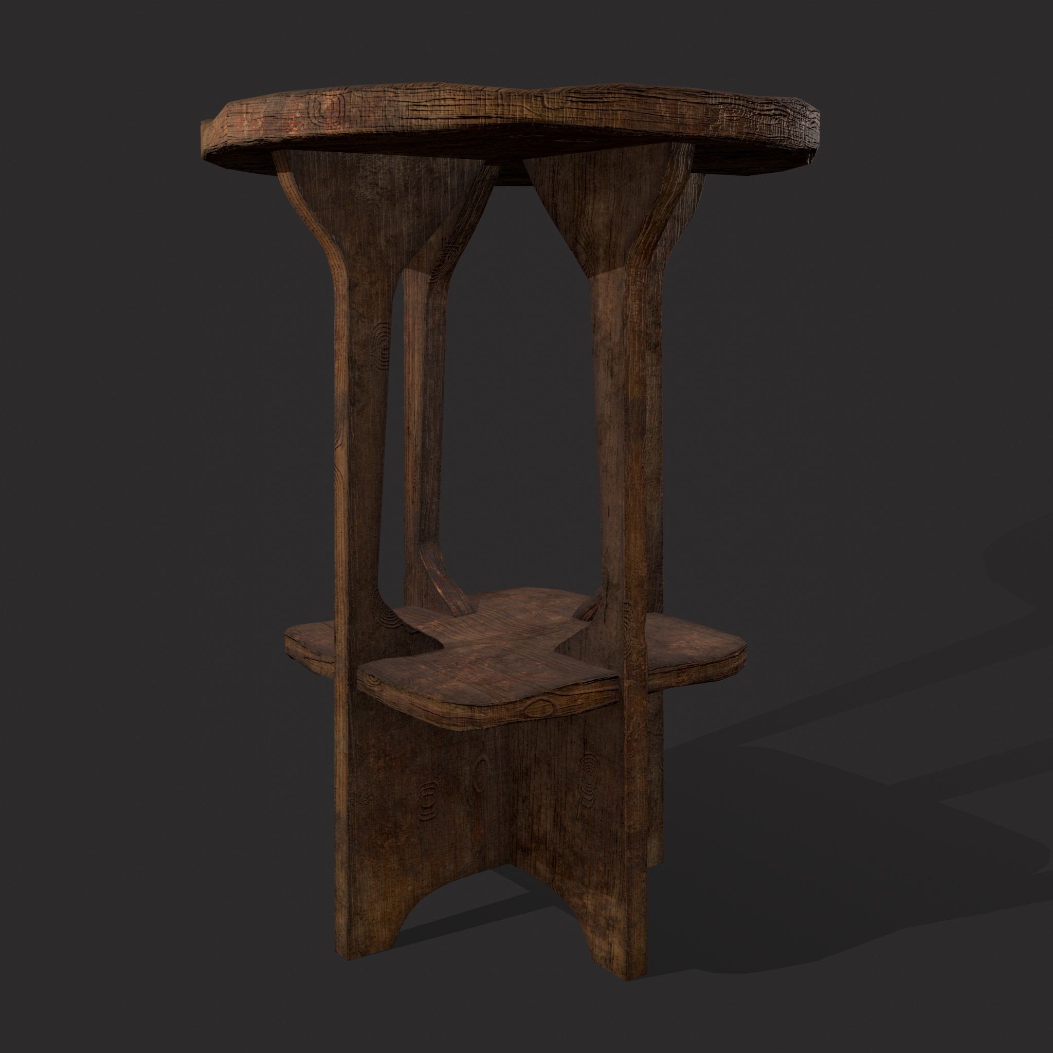 Rustic Medieval End Table - 3D Model by Get Dead Entertainment