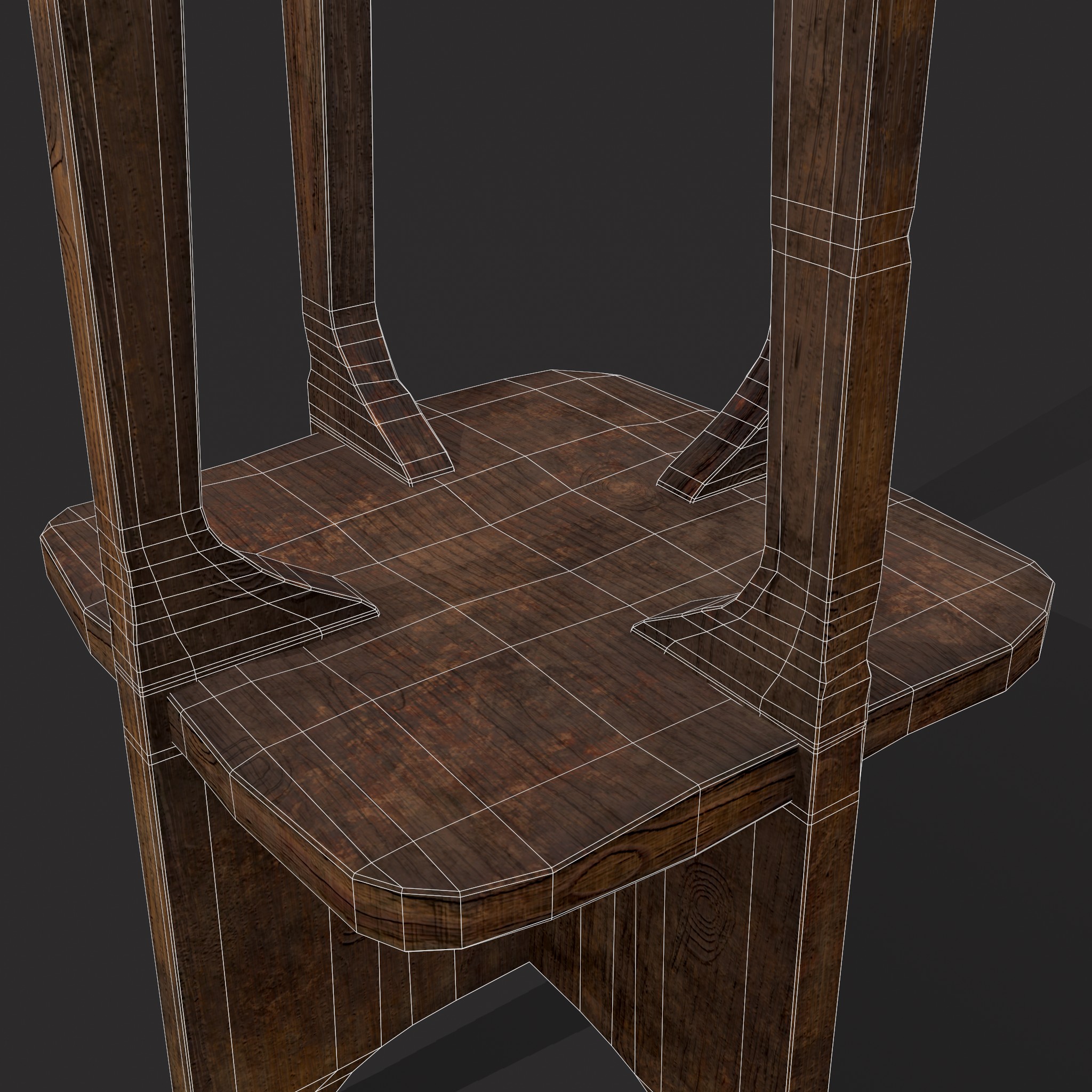 Rustic Medieval End Table - 3D Model by Get Dead Entertainment