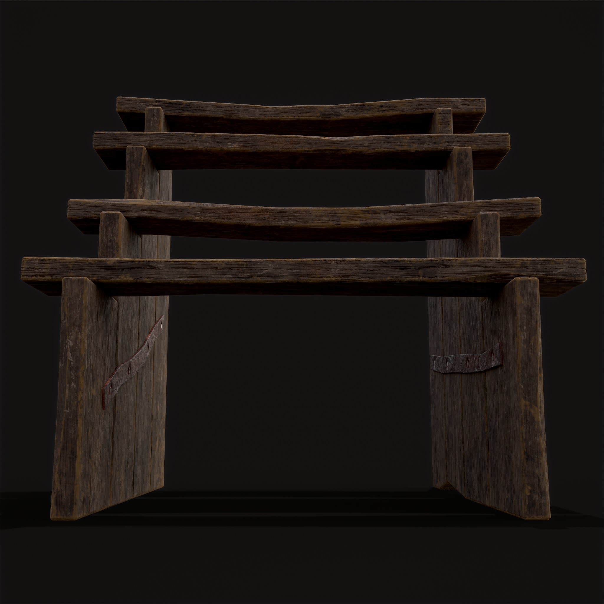 Rustic Medieval Four Step Foot Ladder - 3D Model by Get Dead Entertainment