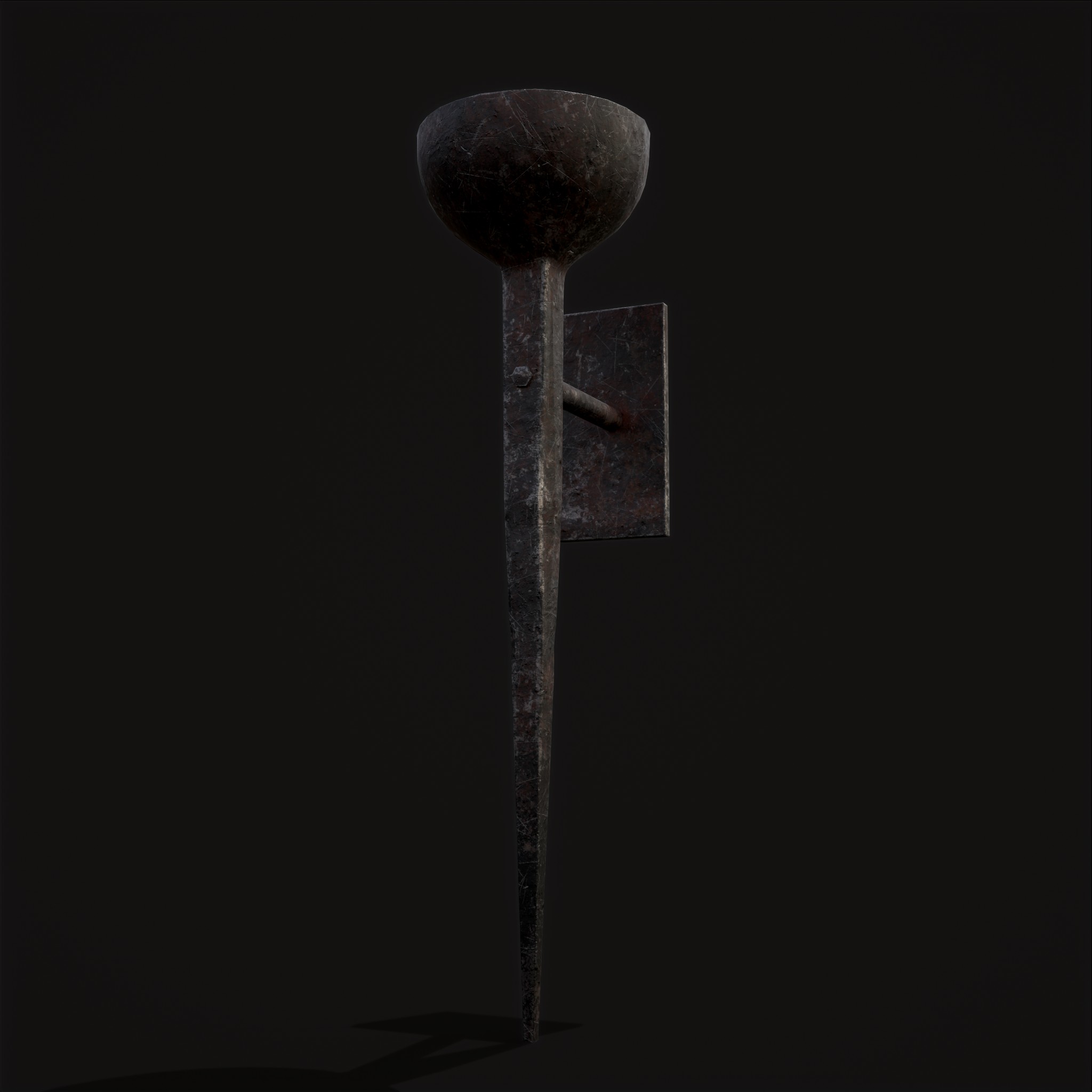 Rustic Medieval Iron Forged Torch - 3D Model by Get Dead Entertainment