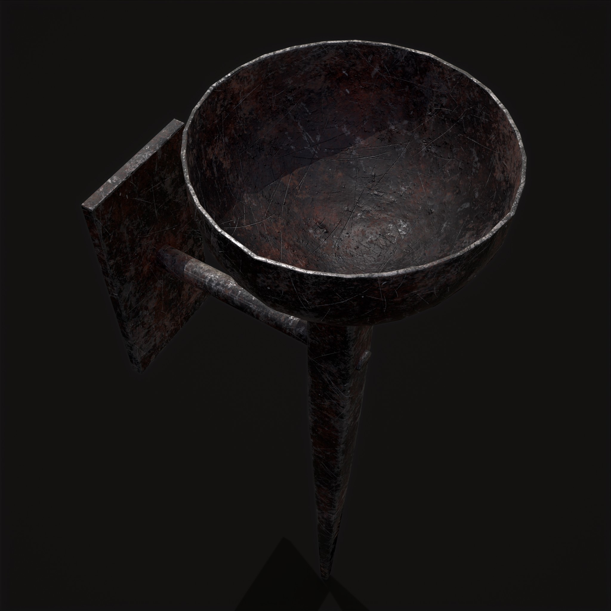 Rustic Medieval Iron Forged Torch - 3D Model by Get Dead Entertainment