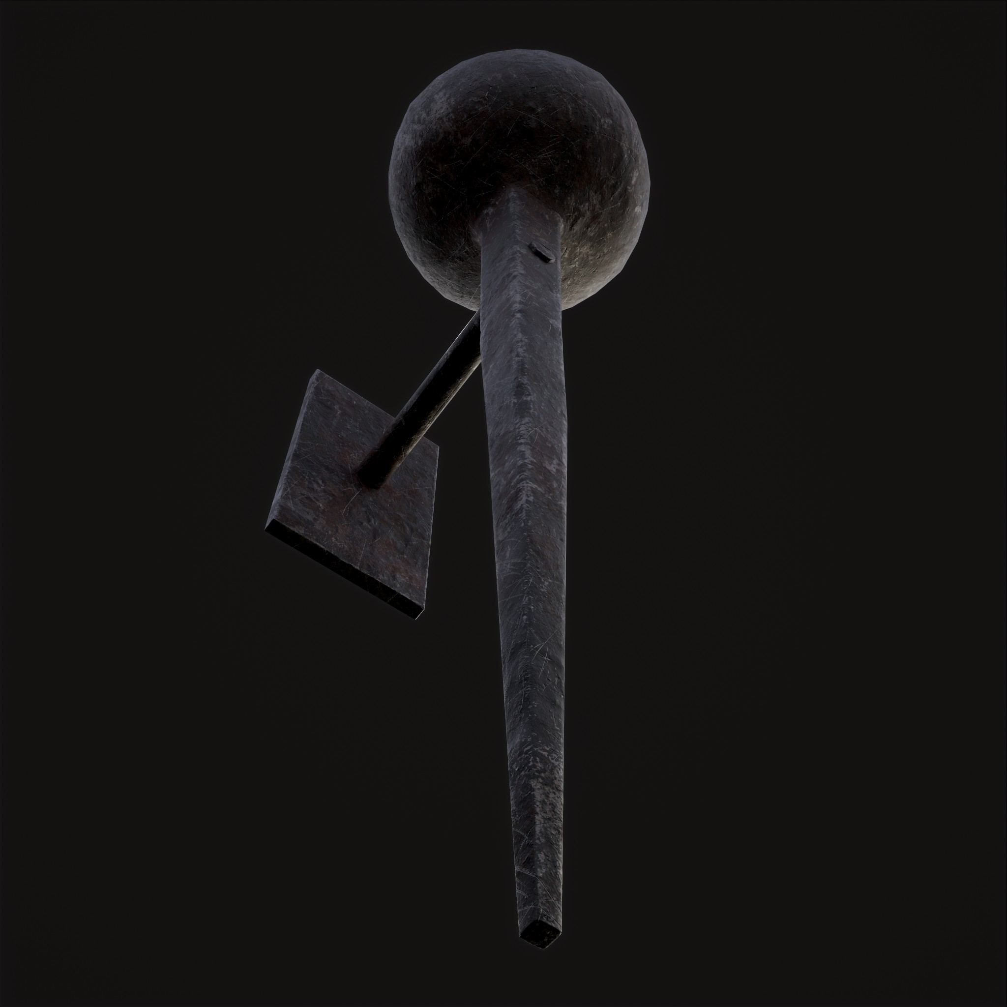 Rustic Medieval Iron Forged Torch - 3D Model by Get Dead Entertainment