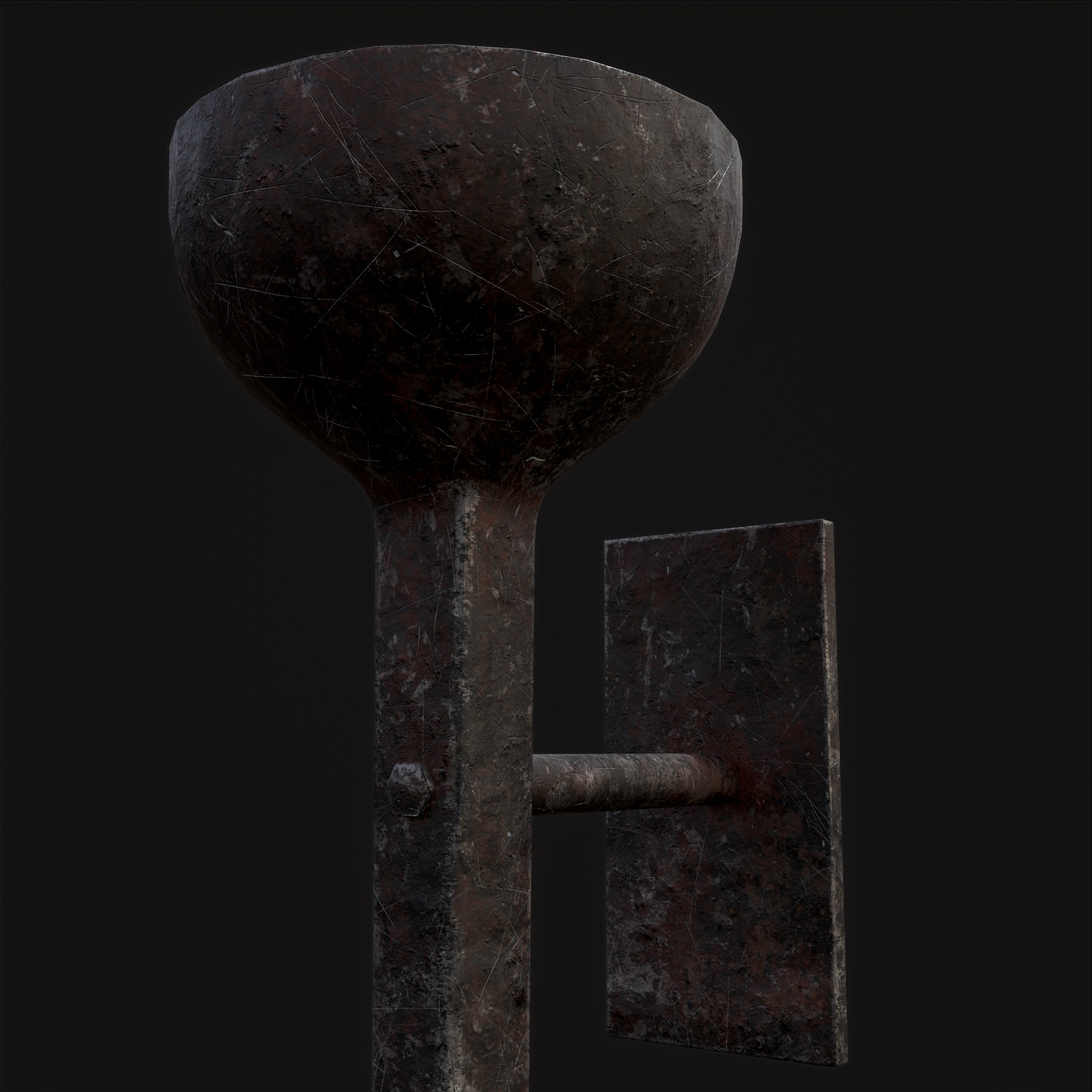 Rustic Medieval Iron Forged Torch - 3D Model by Get Dead Entertainment