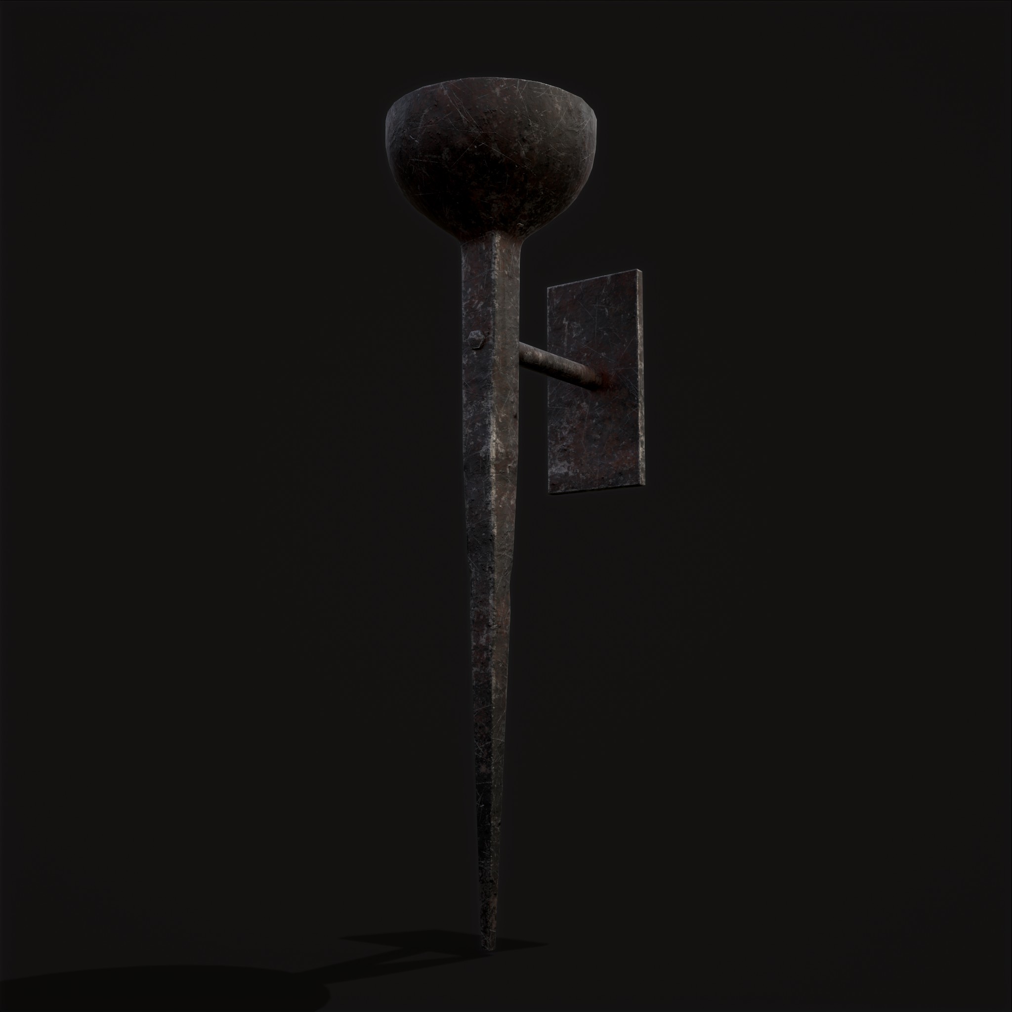 Rustic Medieval Iron Forged Torch - 3D Model by Get Dead Entertainment