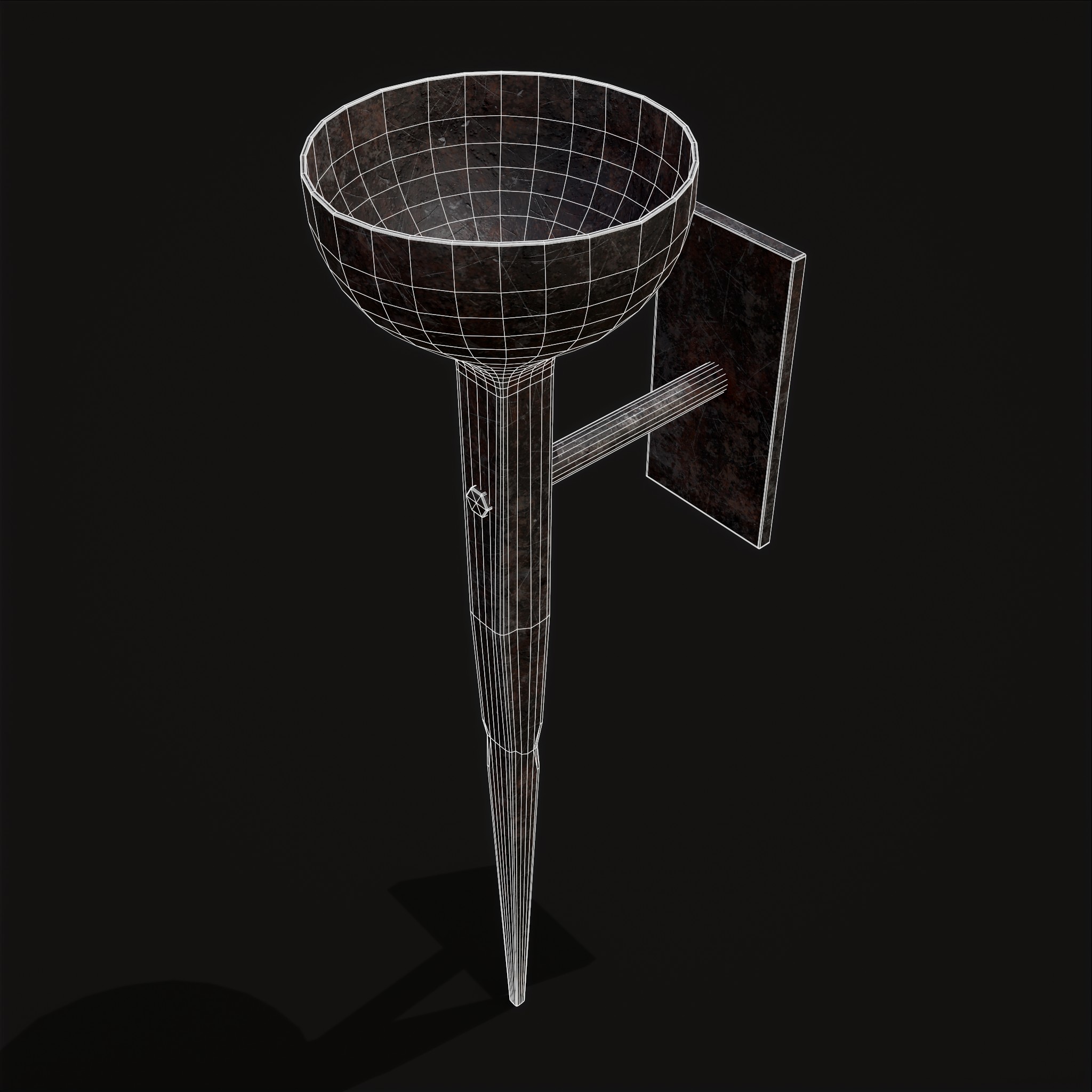 Rustic Medieval Iron Forged Torch - 3D Model by Get Dead Entertainment