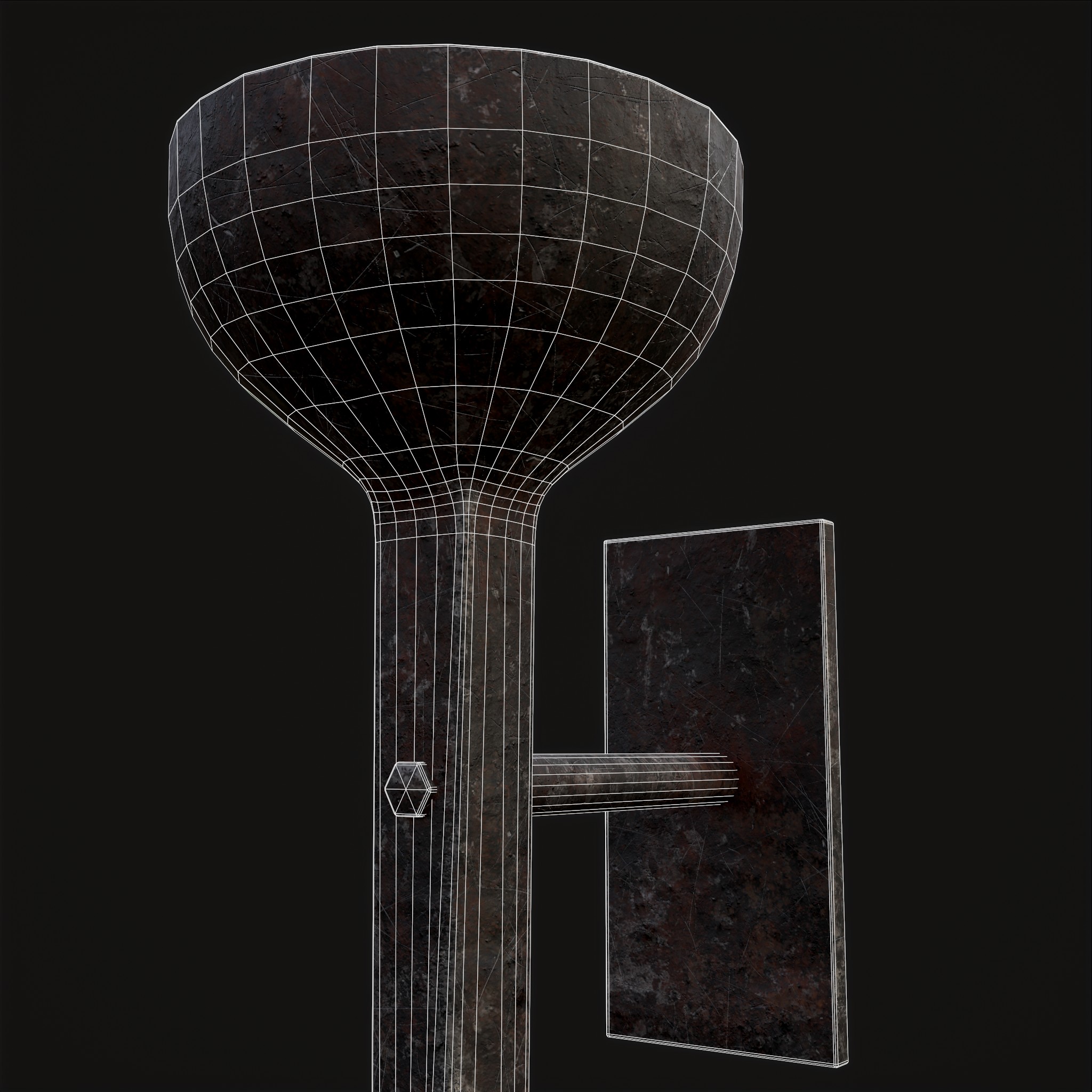 Rustic Medieval Iron Forged Torch - 3D Model by Get Dead Entertainment