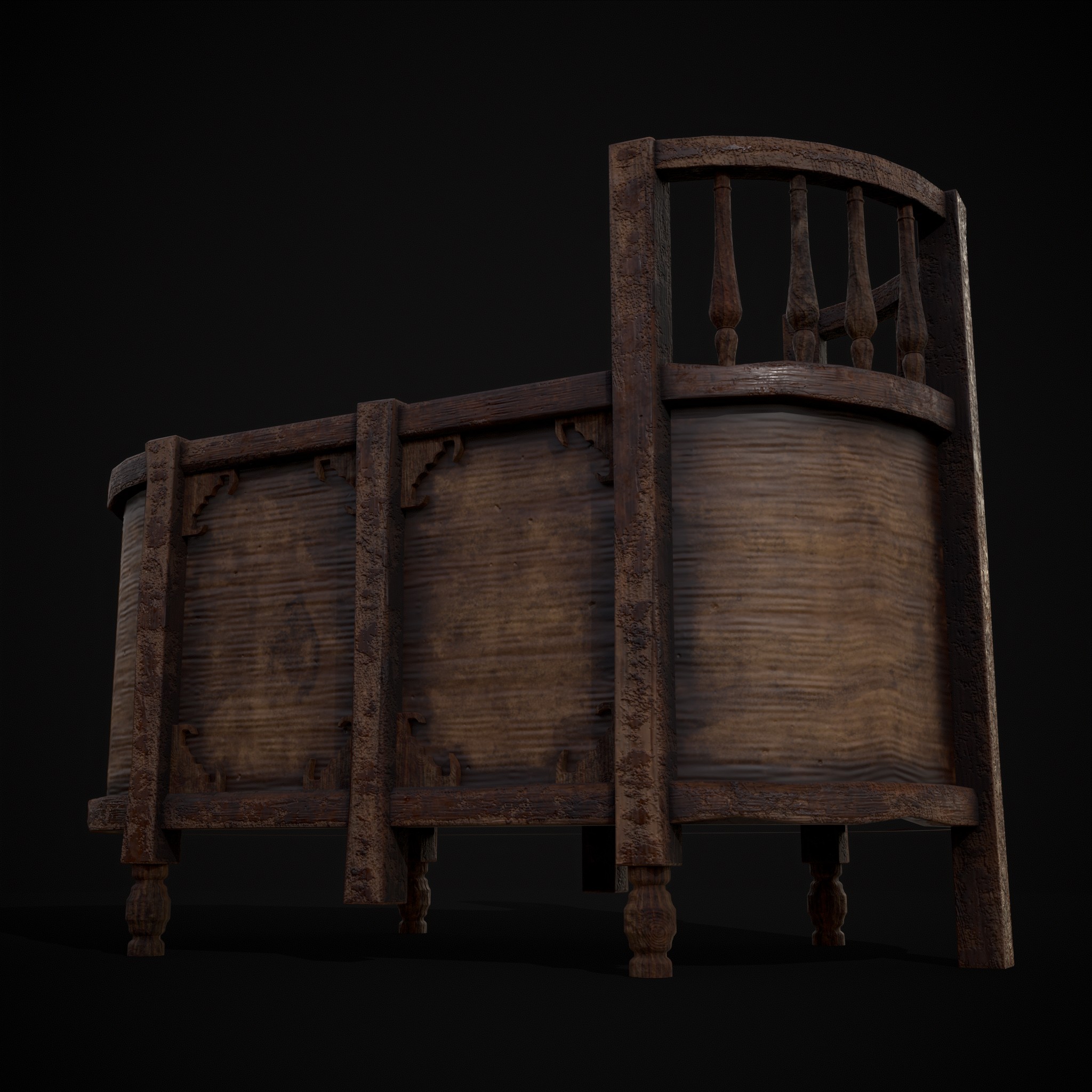 Rustic Medieval Wood Bathtub - 3D Model by Get Dead Entertainment