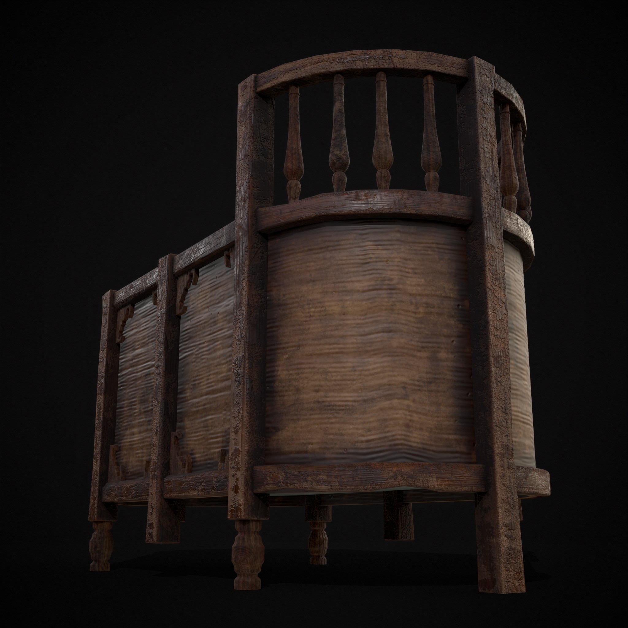 Rustic Medieval Wood Bathtub - 3D Model by Get Dead Entertainment