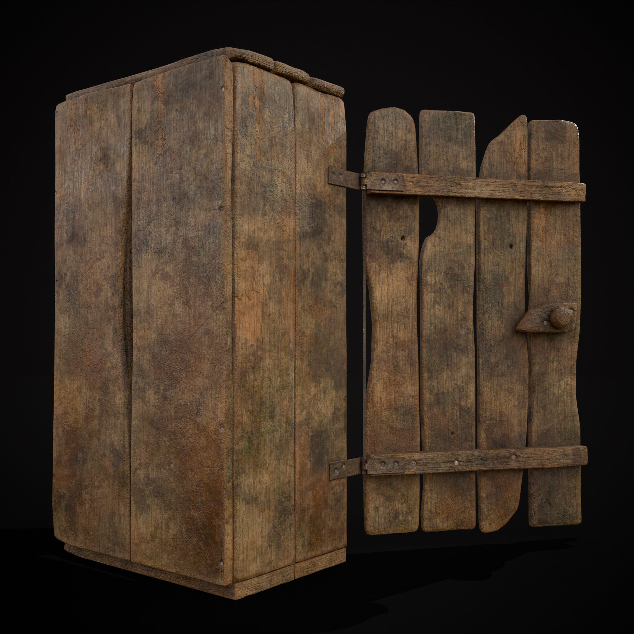Rustic Medieval Wooden Cupboard - 3D Model by Get Dead Entertainment