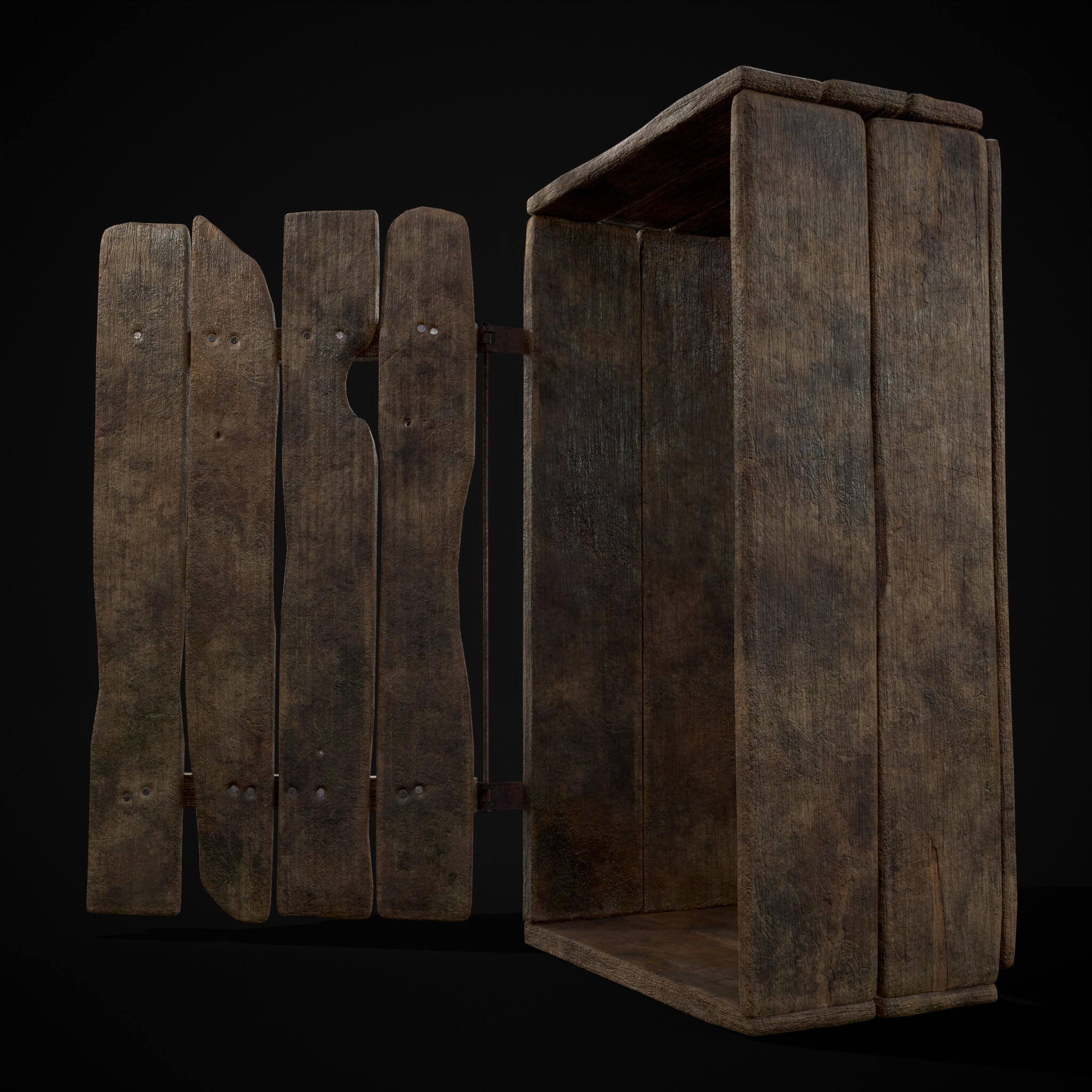 Rustic Medieval Wooden Cupboard - 3D Model by Get Dead Entertainment