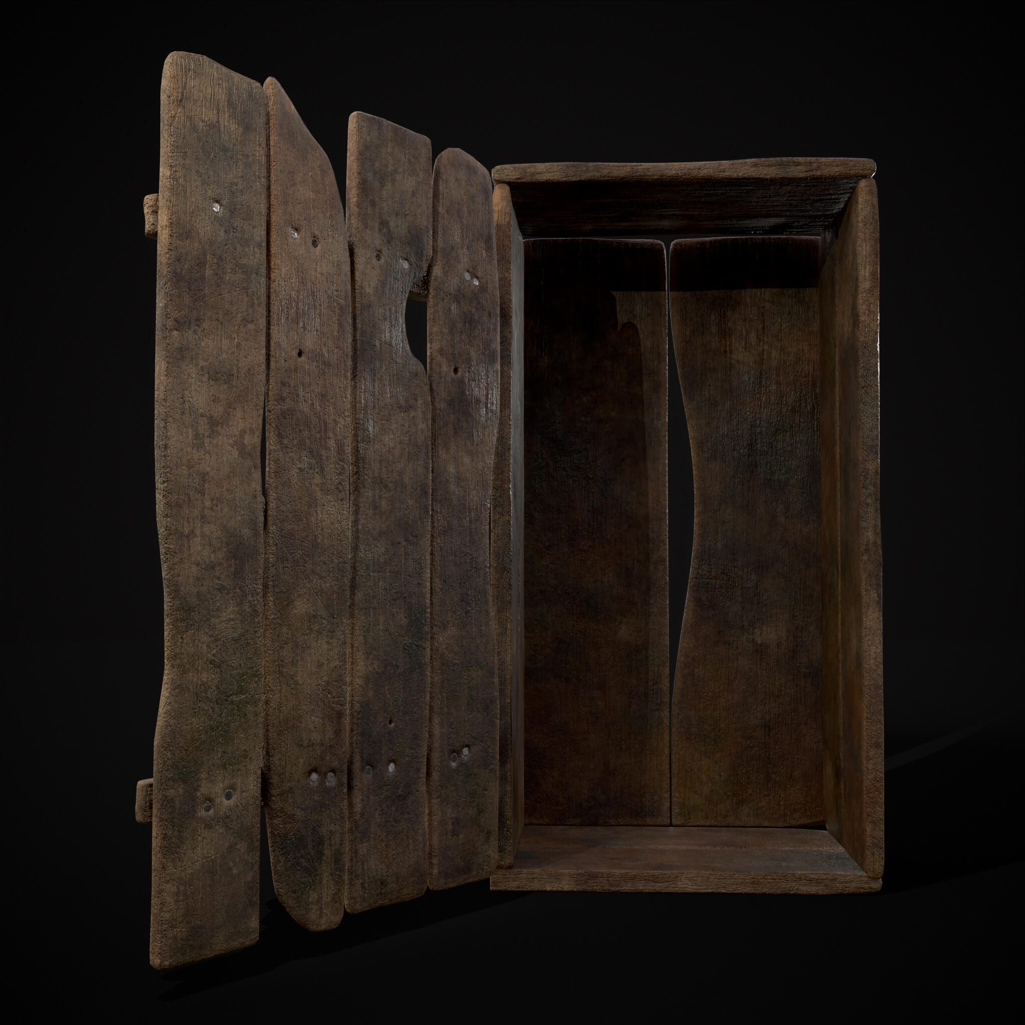 Rustic Medieval Wooden Cupboard - 3D Model by Get Dead Entertainment