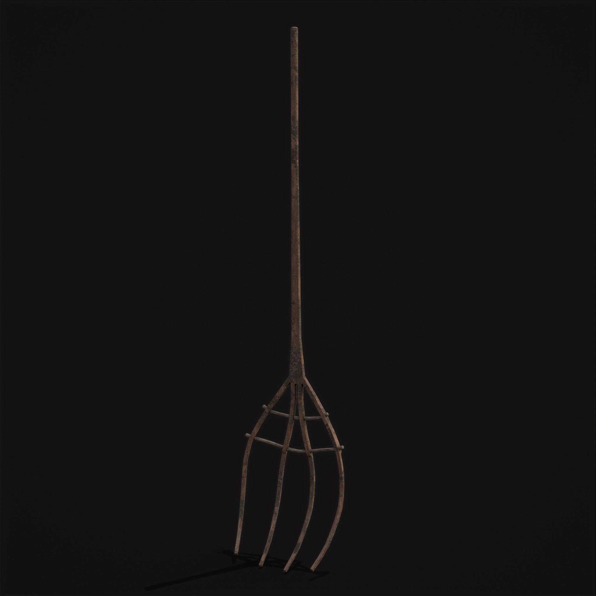 Rustic Medieval Wooden Shovel and Rake - 3D Model by Get Dead Entertainment