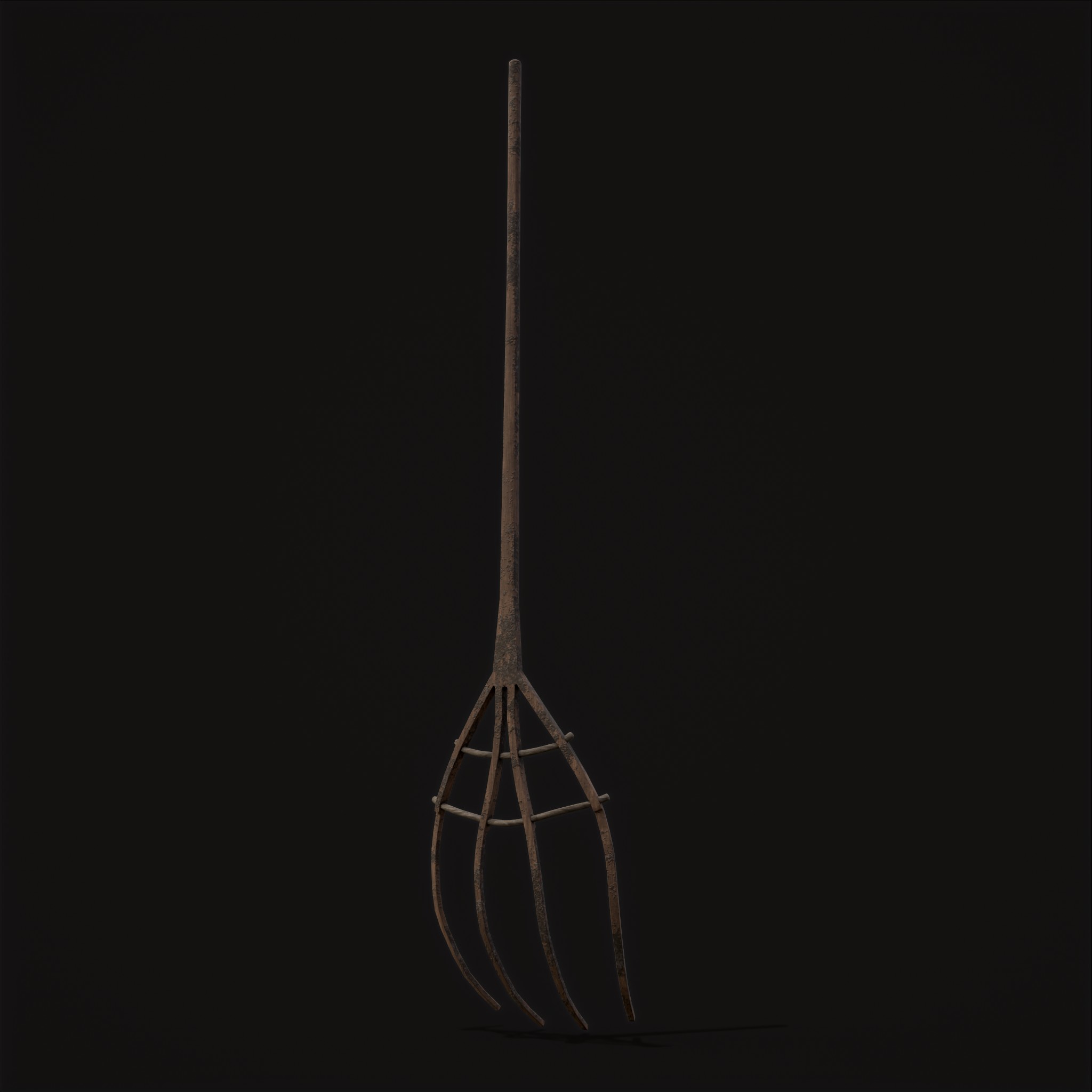 Rustic Medieval Wooden Shovel and Rake - 3D Model by Get Dead Entertainment