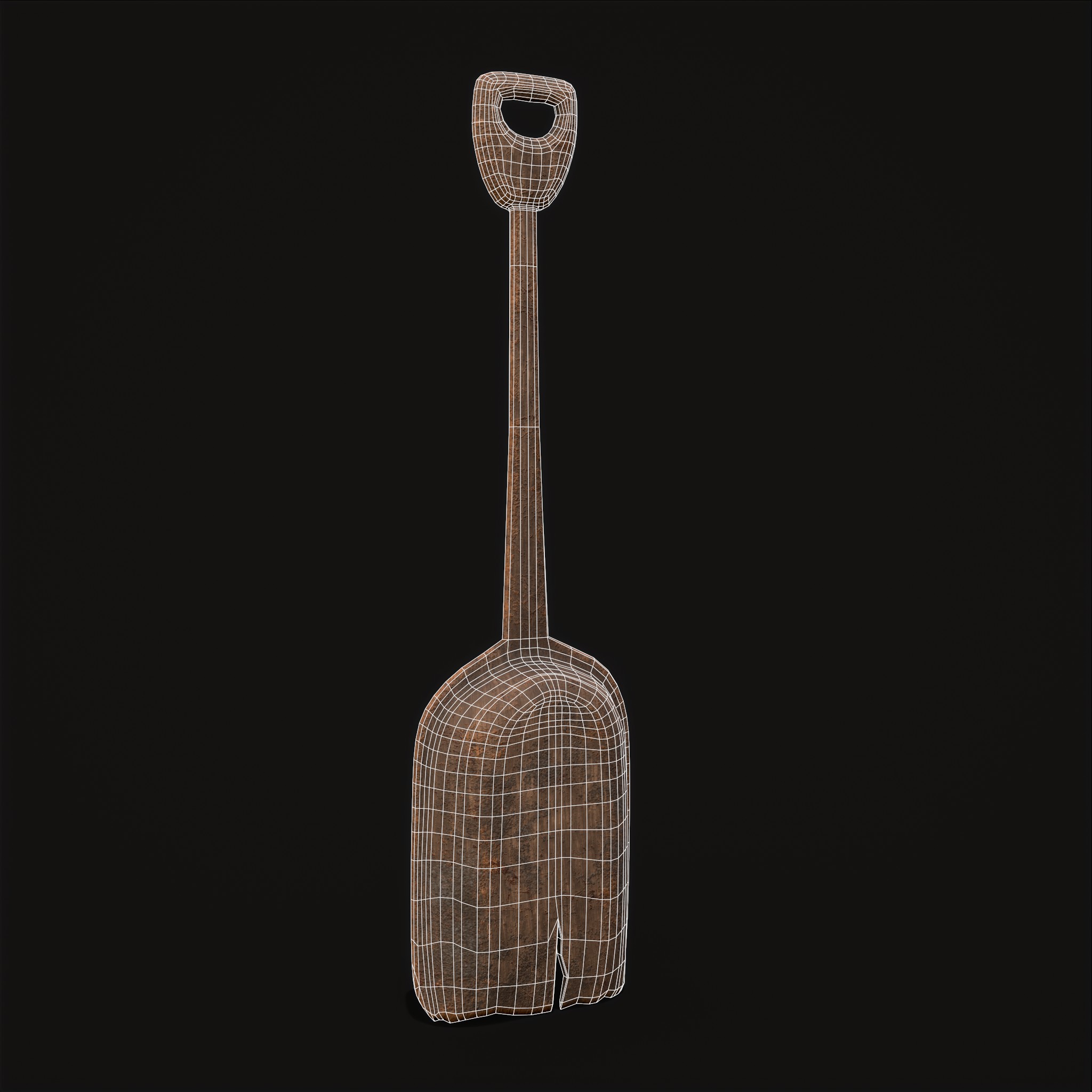 Rustic Medieval Wooden Shovel and Rake - 3D Model by Get Dead Entertainment