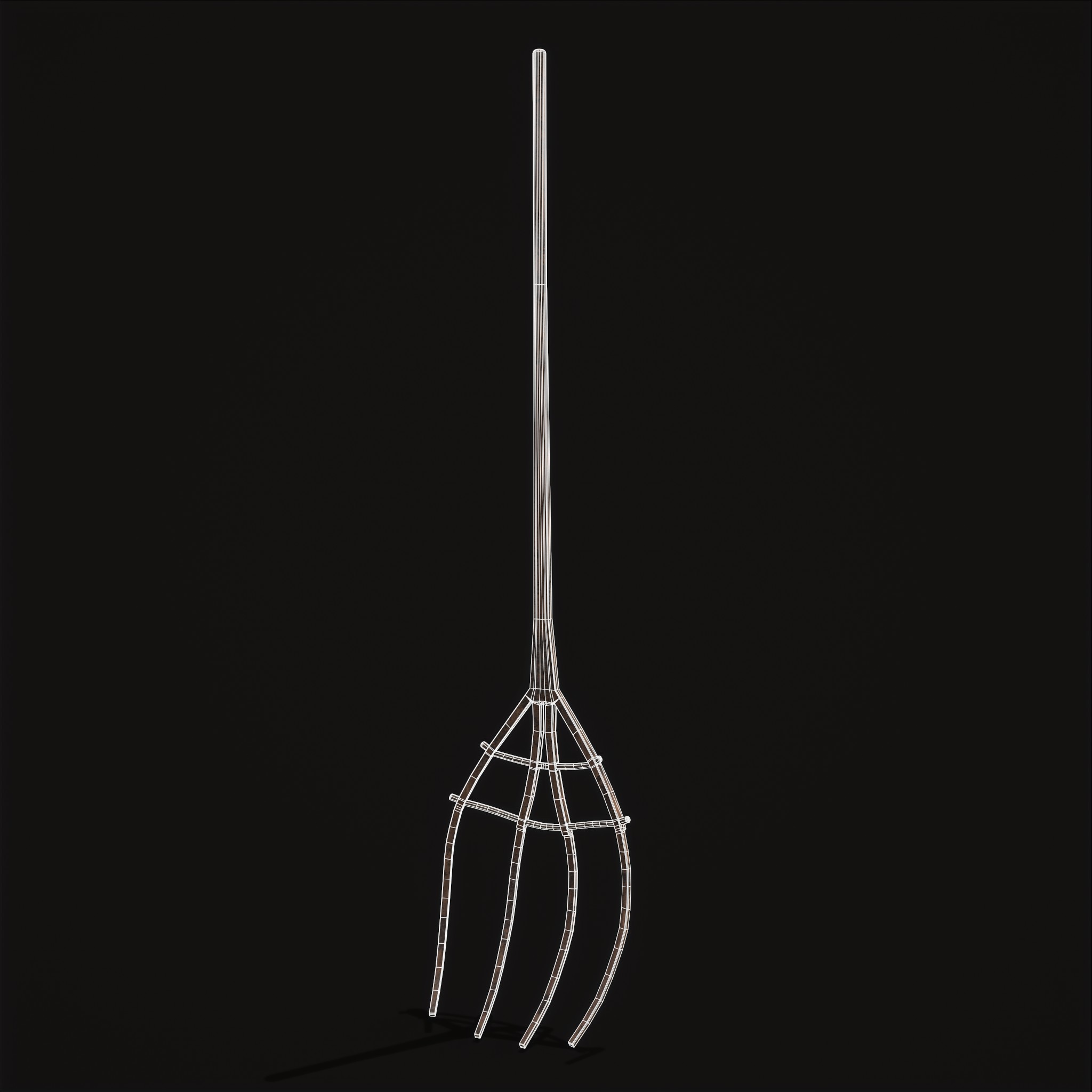 Rustic Medieval Wooden Shovel and Rake - 3D Model by Get Dead Entertainment