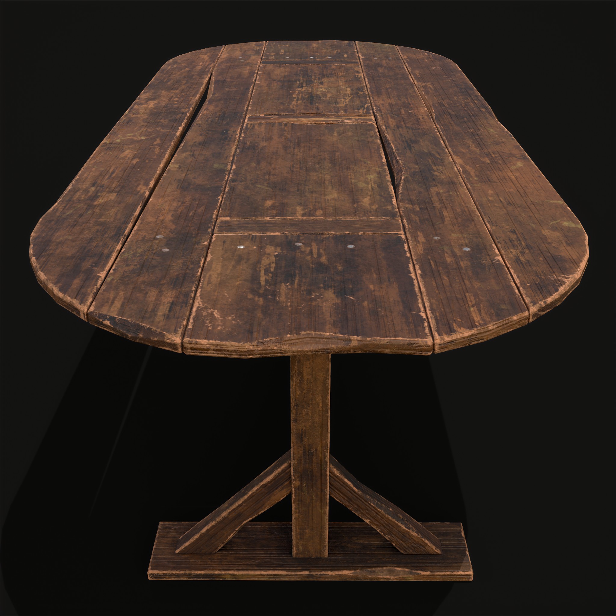 Rustic Medieval Wooden Tavern Table - 3D Model by Get Dead Entertainment
