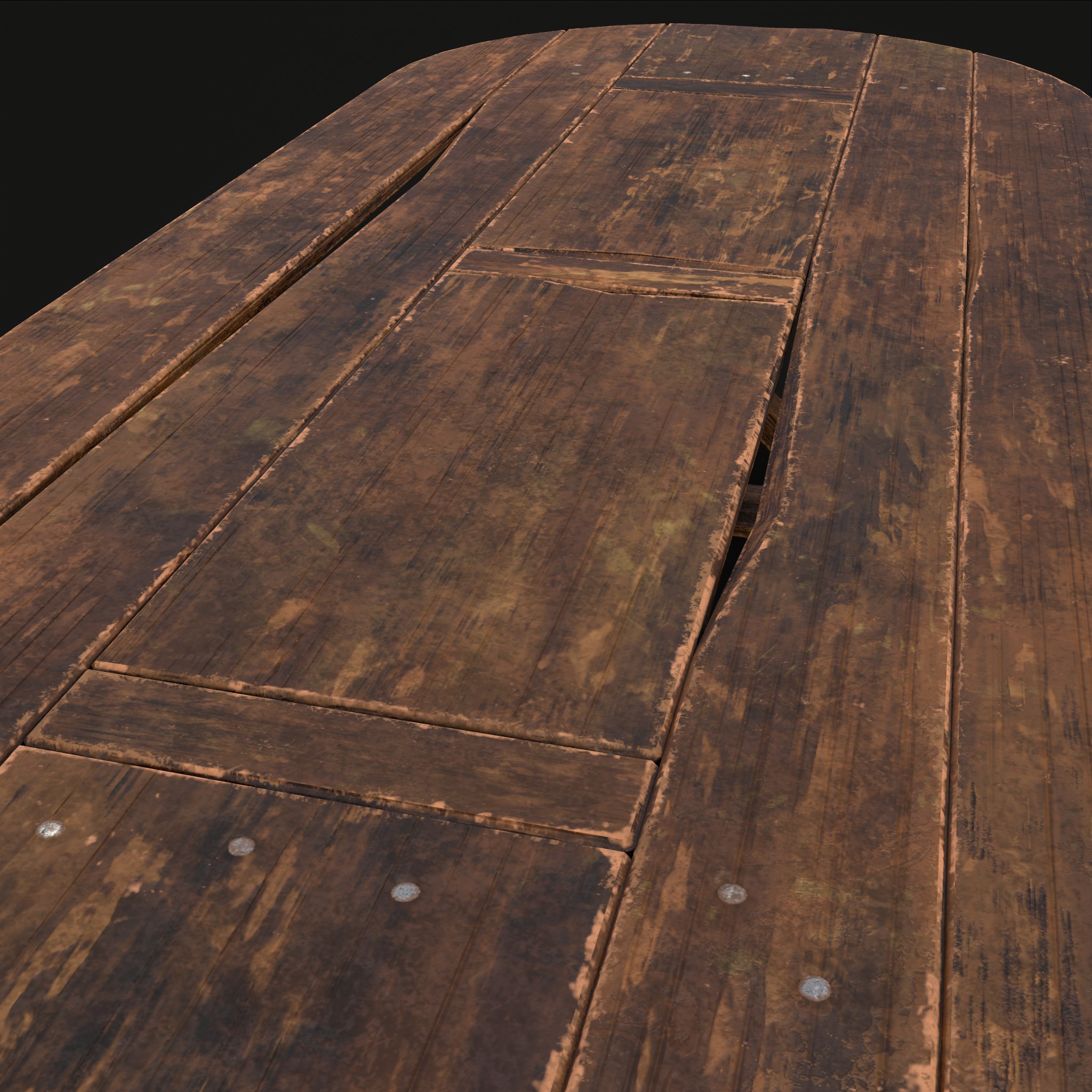 Rustic Medieval Wooden Tavern Table - 3D Model by Get Dead Entertainment