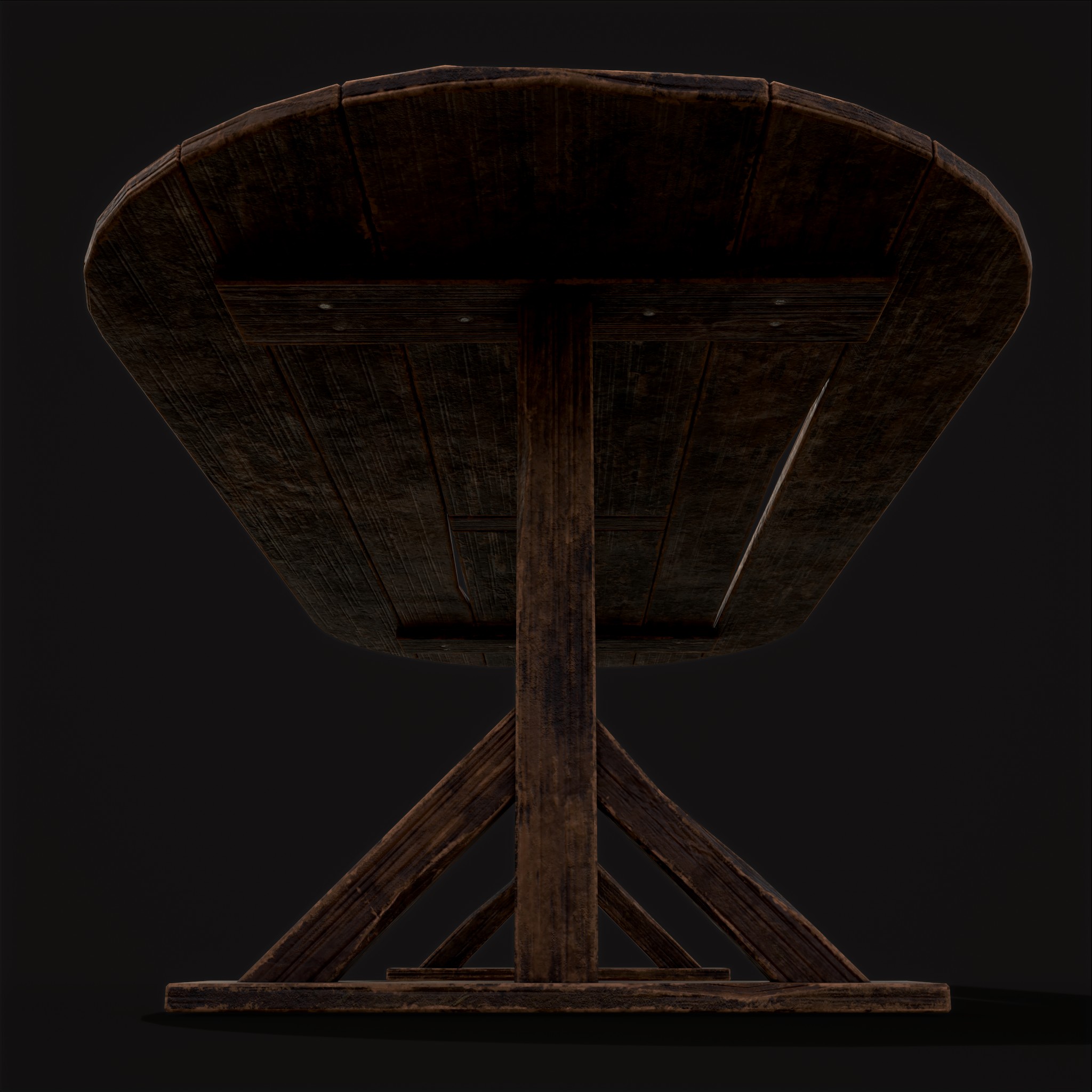 Rustic Medieval Wooden Tavern Table - 3D Model by Get Dead Entertainment