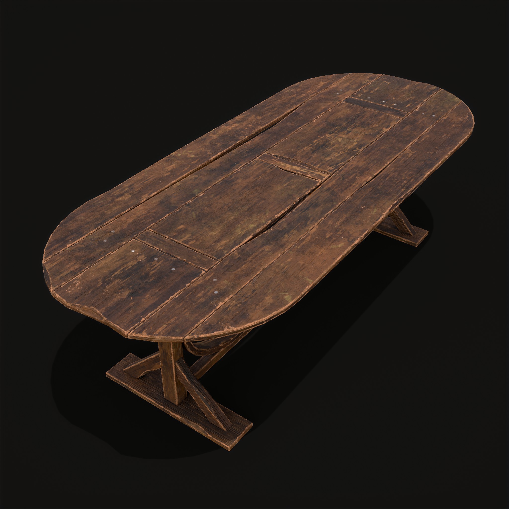 Rustic Medieval Wooden Tavern Table - 3D Model by Get Dead Entertainment
