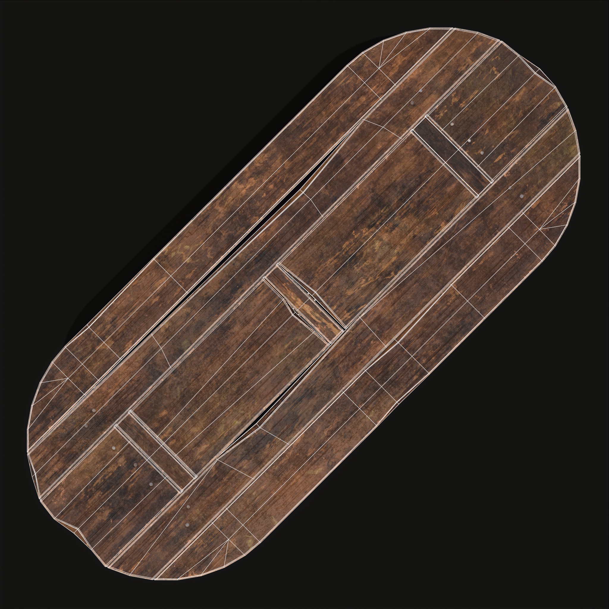 Rustic Medieval Wooden Tavern Table - 3D Model by Get Dead Entertainment